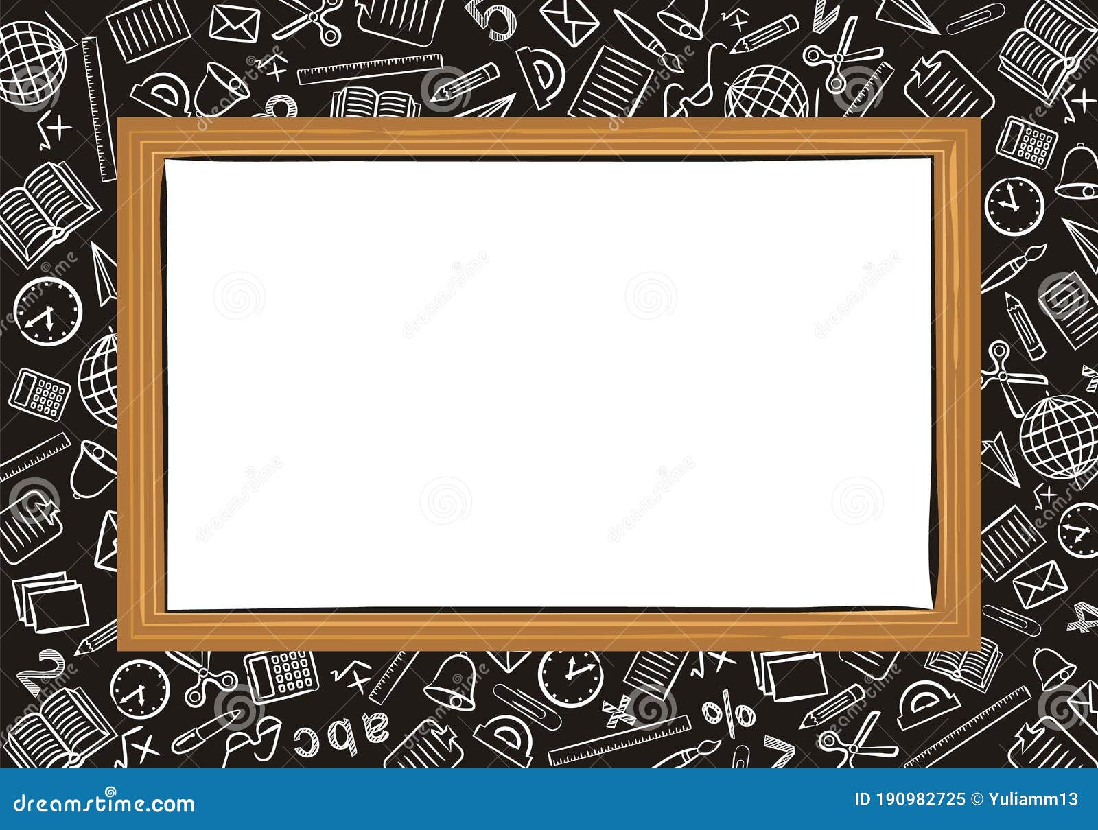 Template for School Educational Project or Frame Stock Vector ...