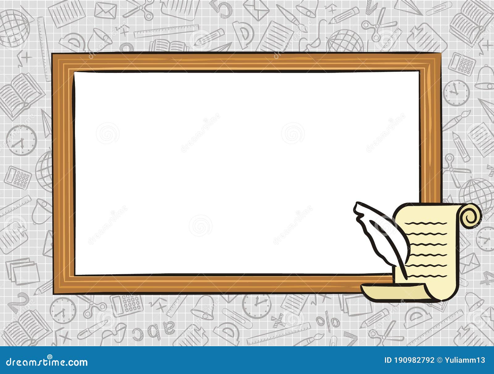 Template for School Educational Project or Frame Stock Vector ...