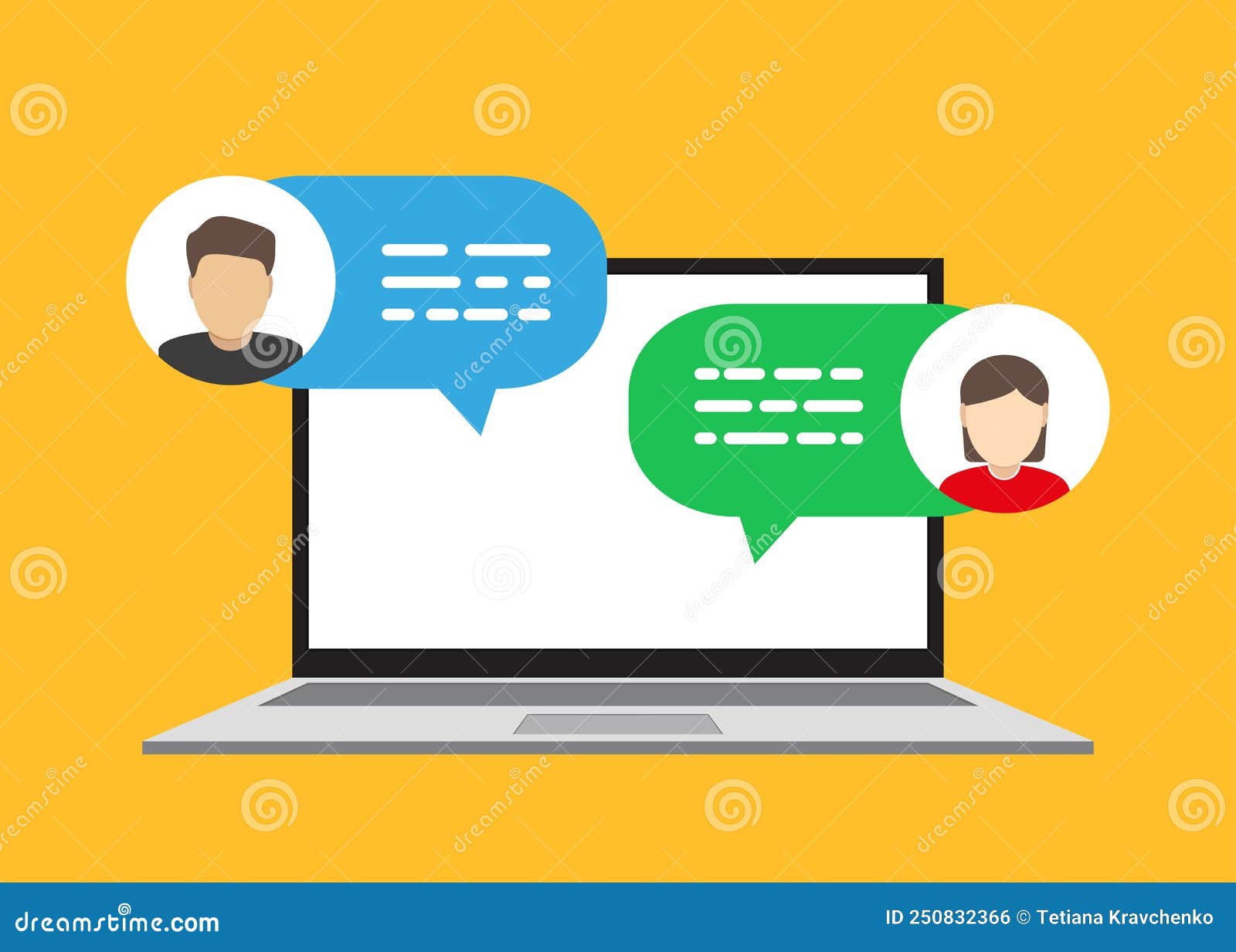 Template with Screen Dialog. Vector Illustration. Stock Image Stock ...