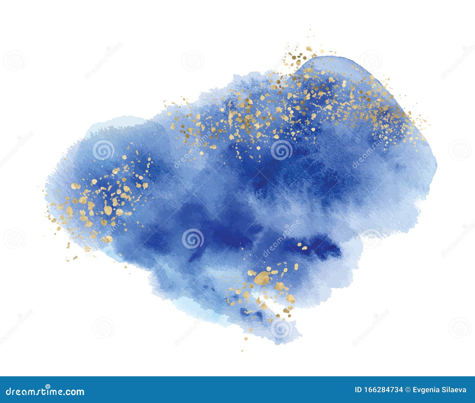 Watercolor Abstract Splash Color Painting Texture. Blue Background ...