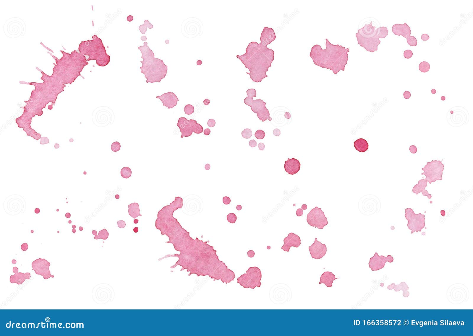 Watercolor Pink Drop Splash Vector Hand Drawn Stock Vector ...