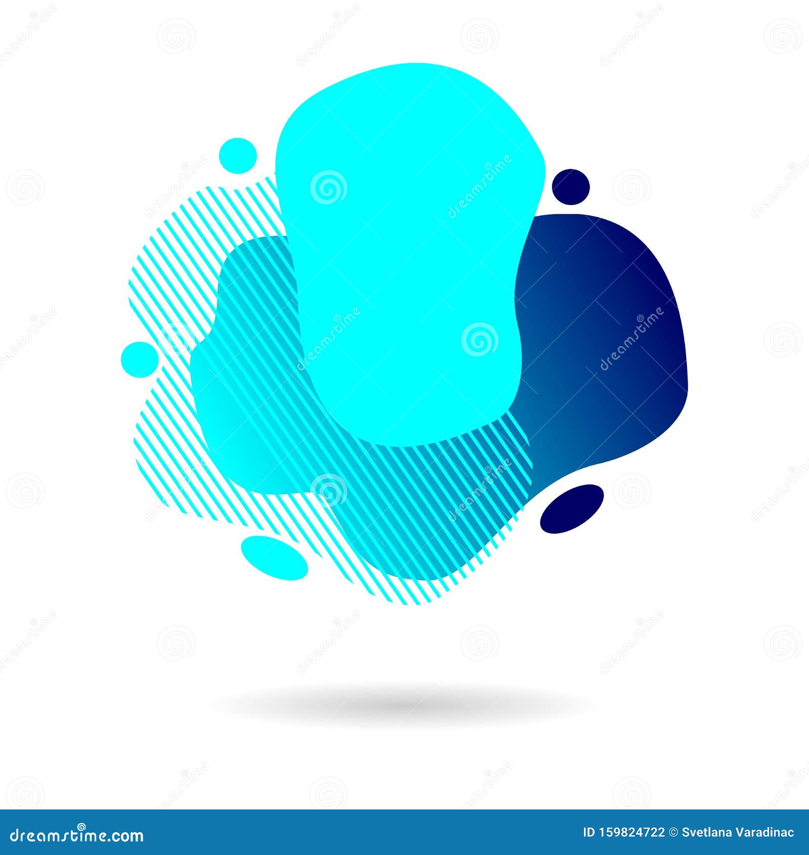 Vector Abstract Modern Graphic Elements of Blue Color Form and Line ...