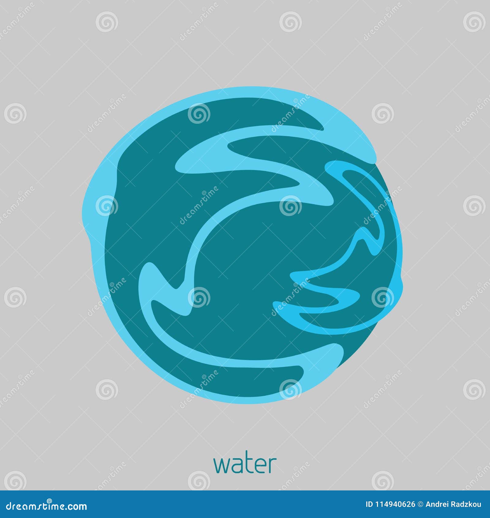 Simple Logo with a Water Ball. Vector Stock Vector - Illustration of ...