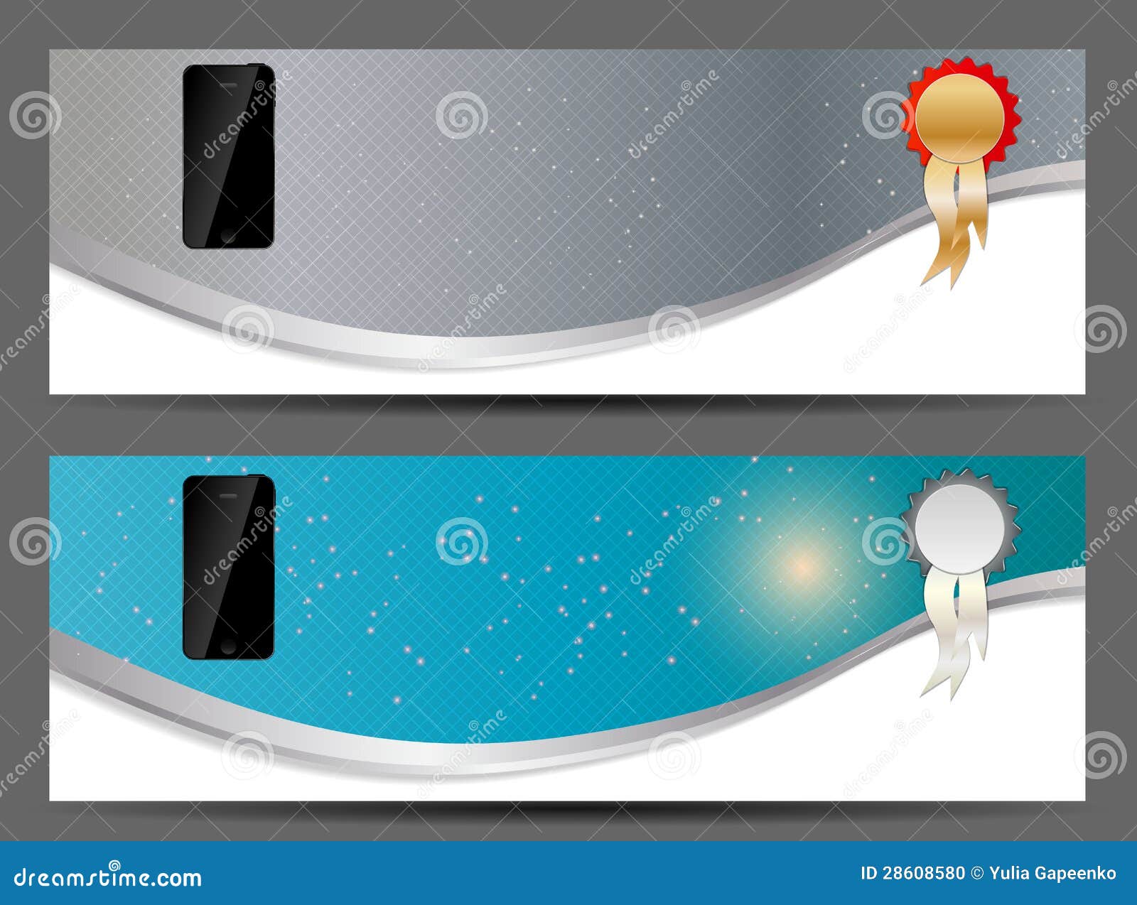 Template for Smart Phone and Mobile Phone Banner Stock Vector ...