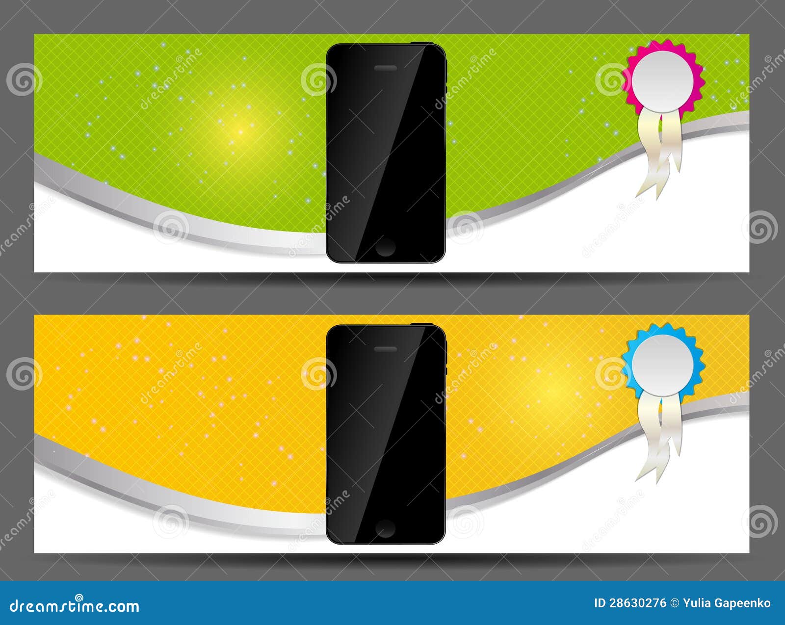 Template for Smart Phone and Mobile Phone Banner Stock Vector ...