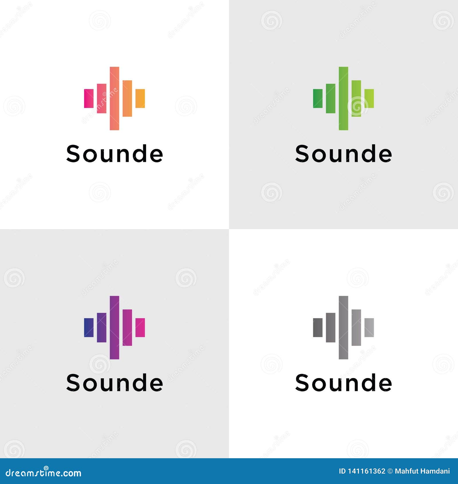 Template Sound Logos stock vector. Illustration of colorful - 141161362