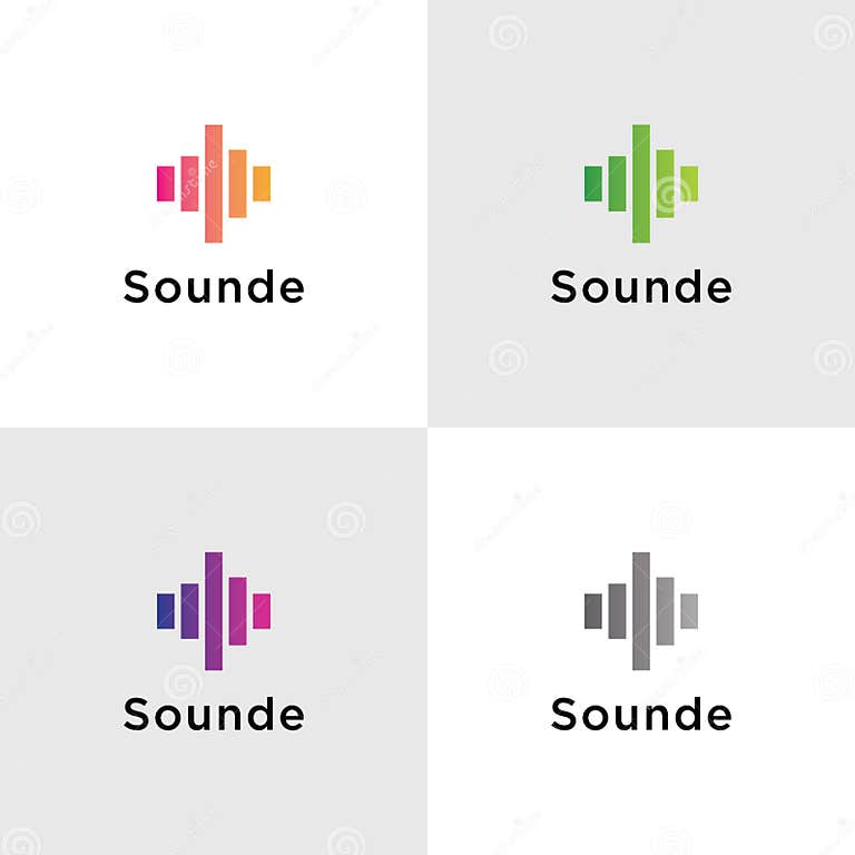Template Sound Logos stock vector. Illustration of colorful - 141161362