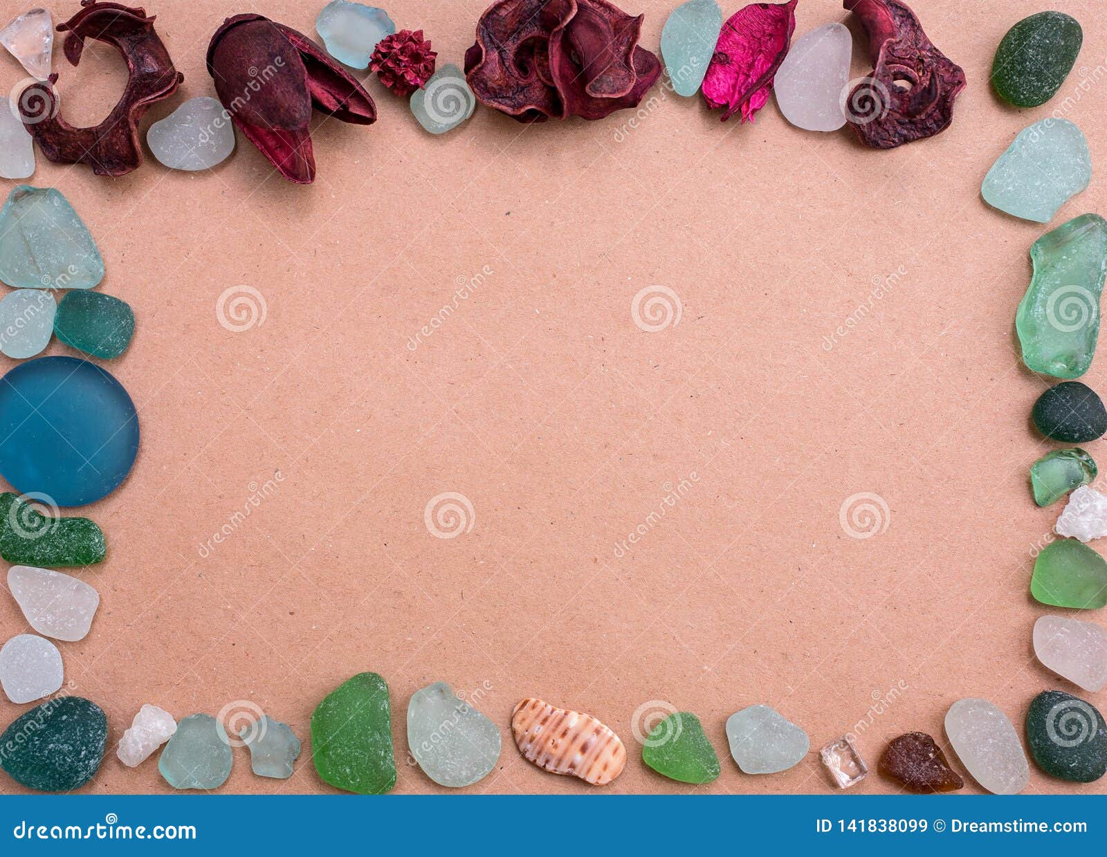 Template Frame of Gifts from the Sea Stock Image - Image of text ...