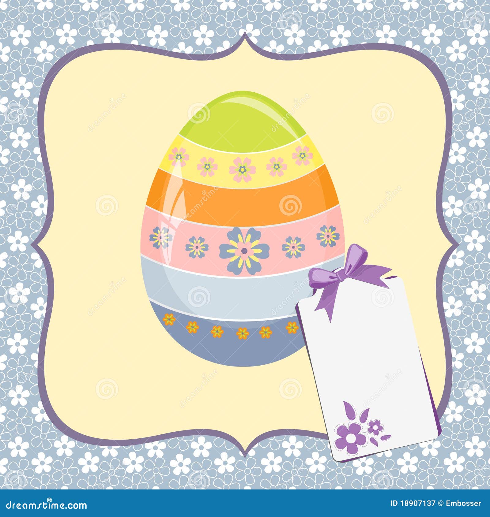 Template for Spring Easter Postcard Stock Vector - Illustration of ...