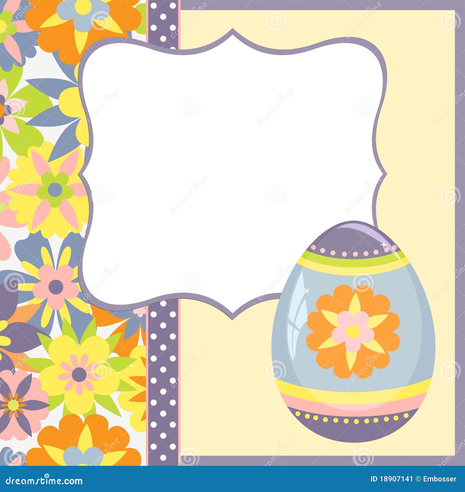 Template for Spring Easter Postcard Stock Vector - Illustration of ...