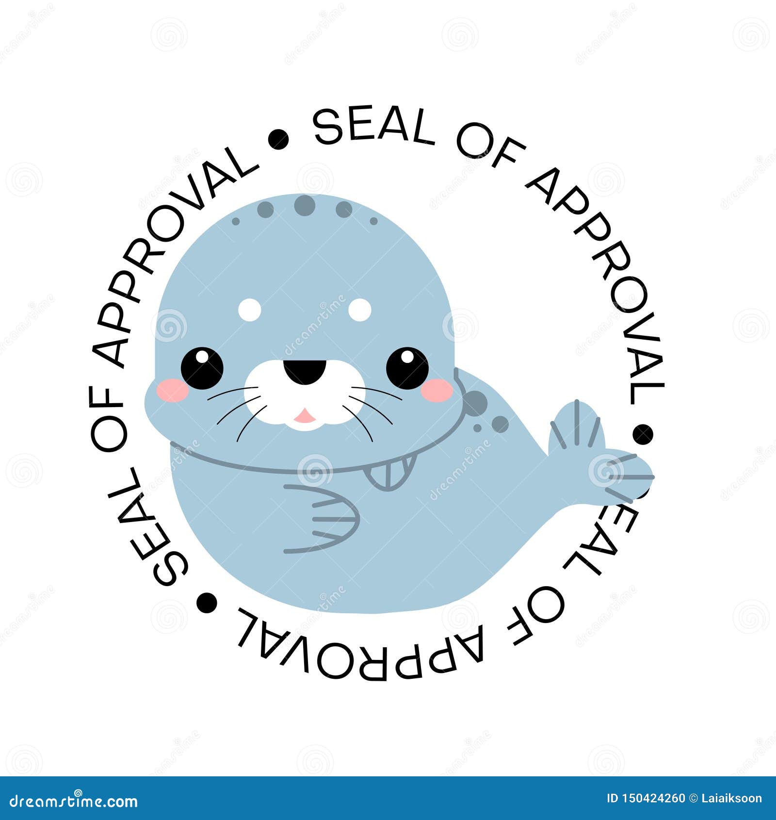 Cartoon seal of approval stock vector. Illustration of cartoon - 150424260