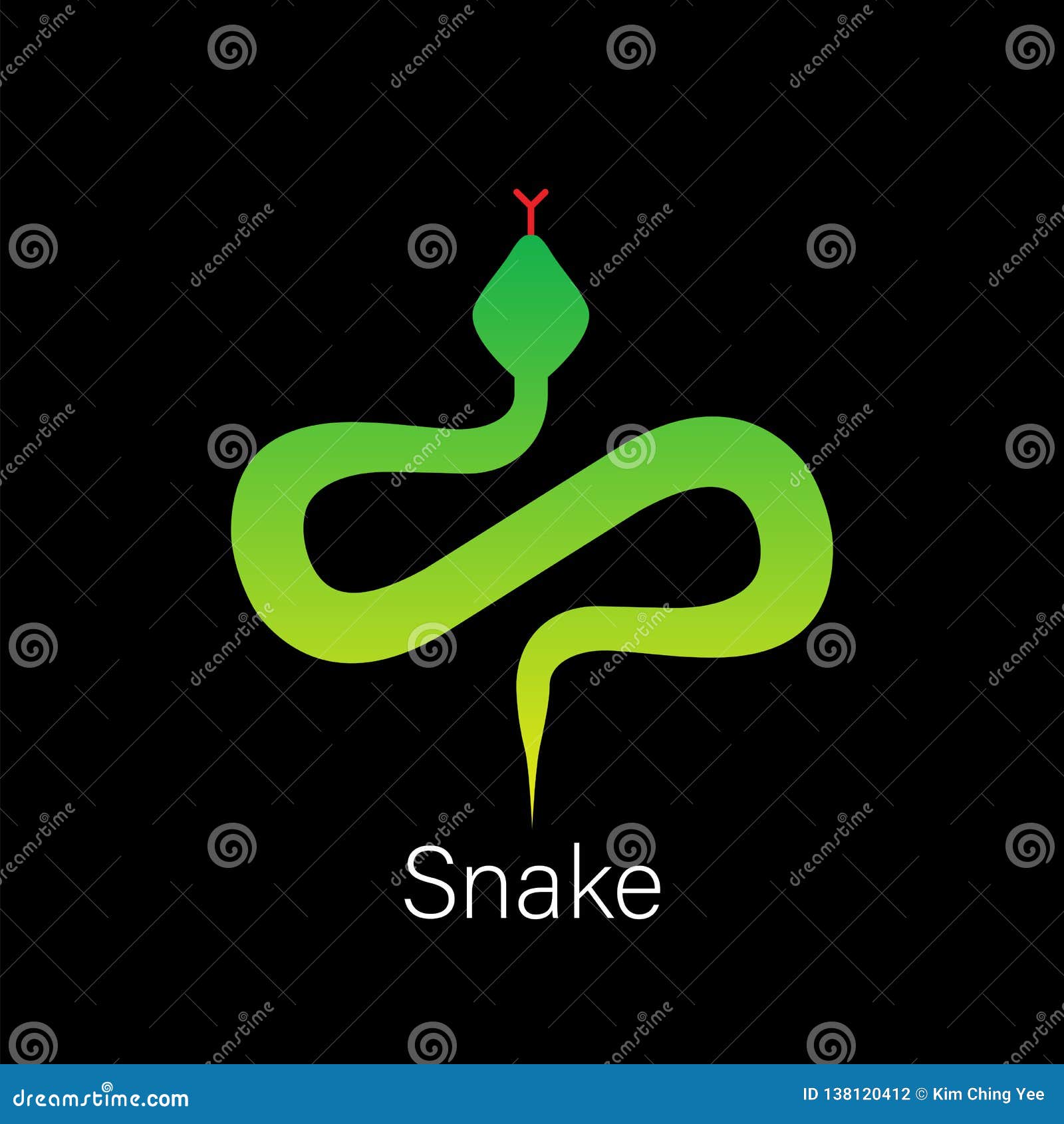 Green Snake Logo Design. Snake Sign Stock Vector - Illustration of ...