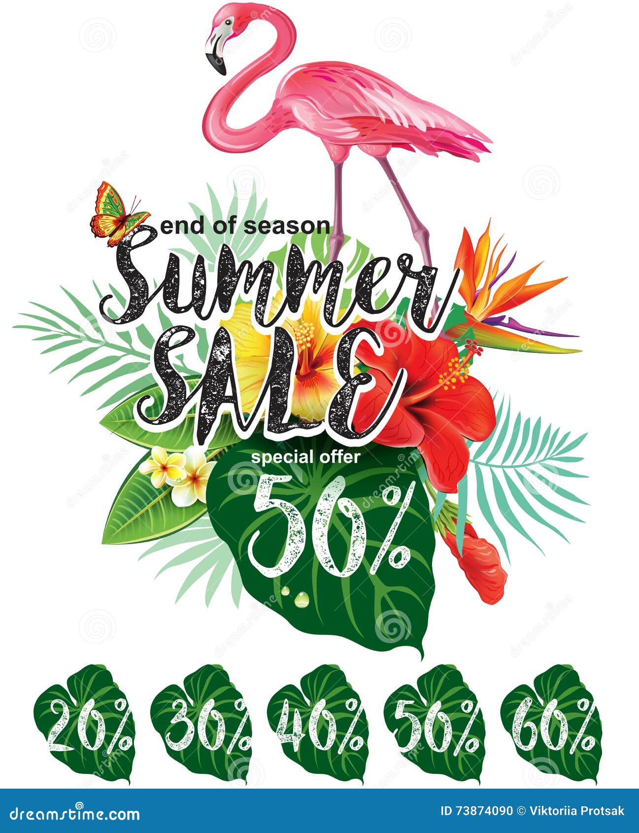 Template for Summer Sale Advertisement Stock Vector - Illustration of ...
