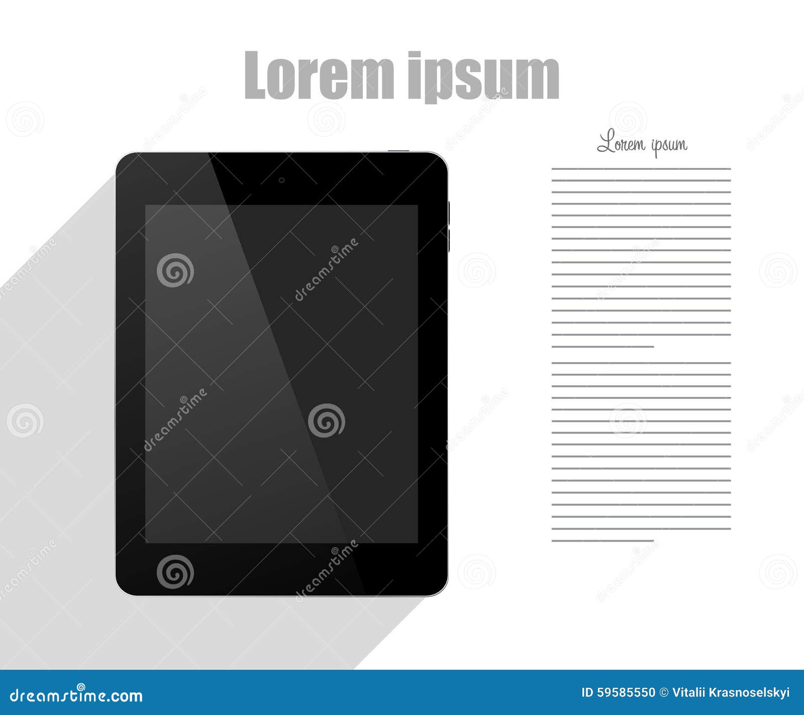 Template Tablet Flat Style Design Technology Stock Vector ...