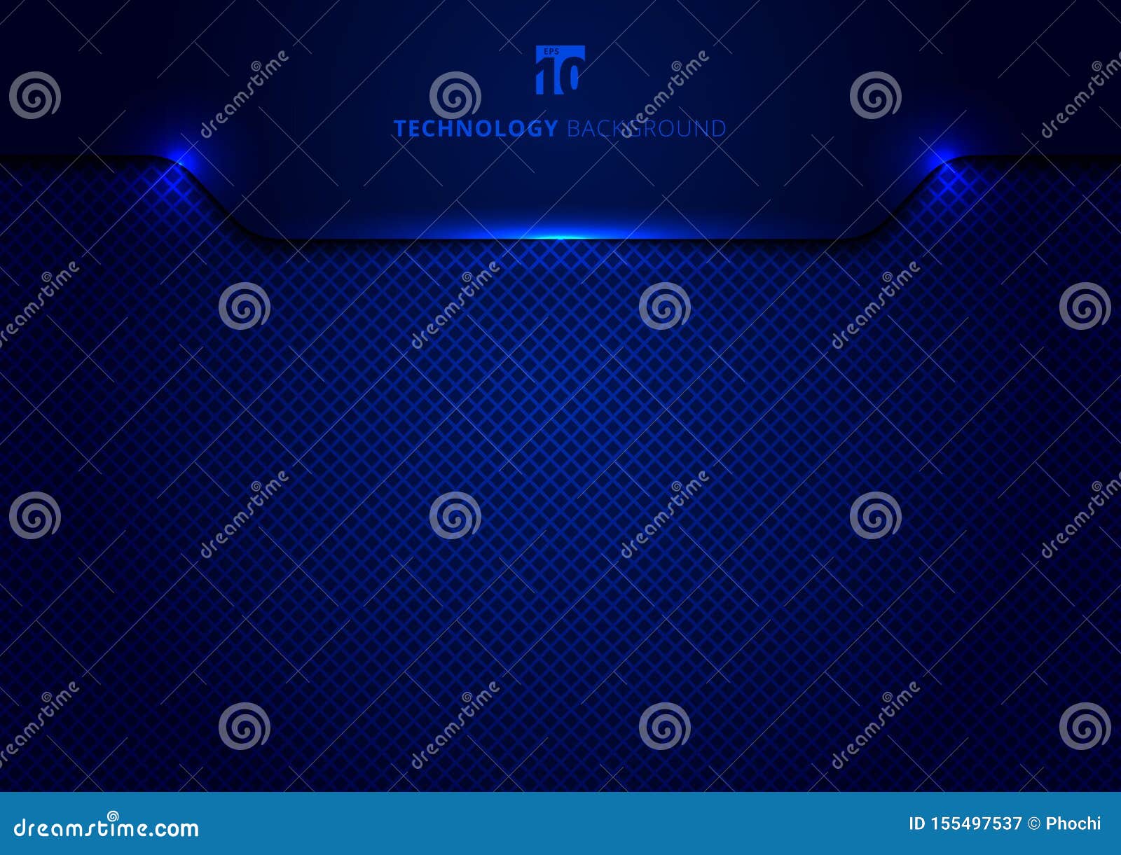 Template Technology Concept Geometric Header Blue and Black Grid ...