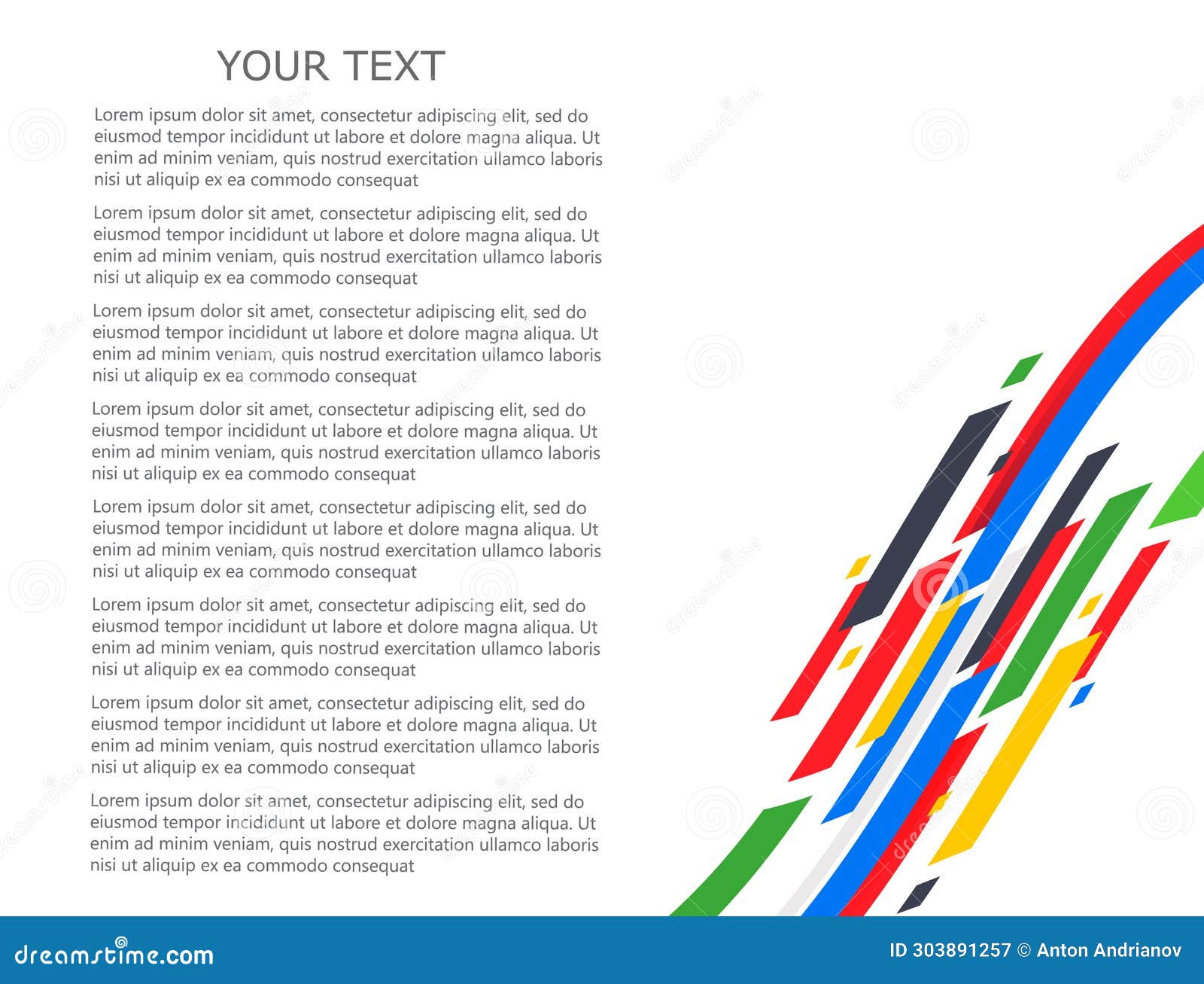 Template with Text for Flyer Design, Olympics. Stock Illustration ...