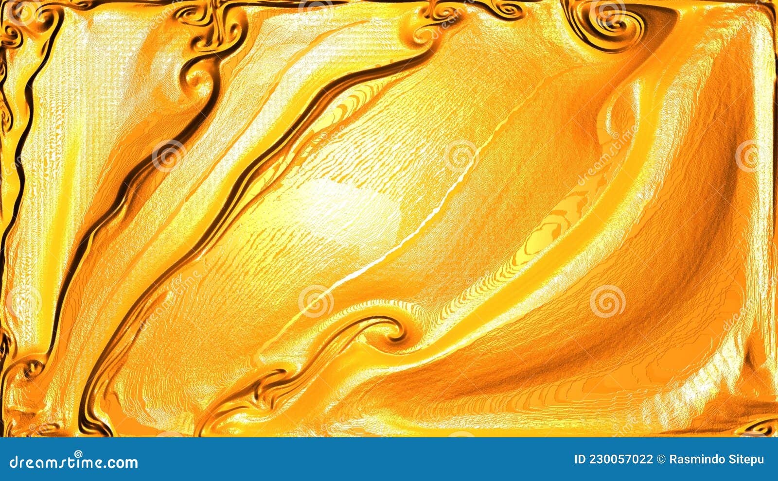 Template for Text with Golden Blank Fluid Surface Stock Illustration ...