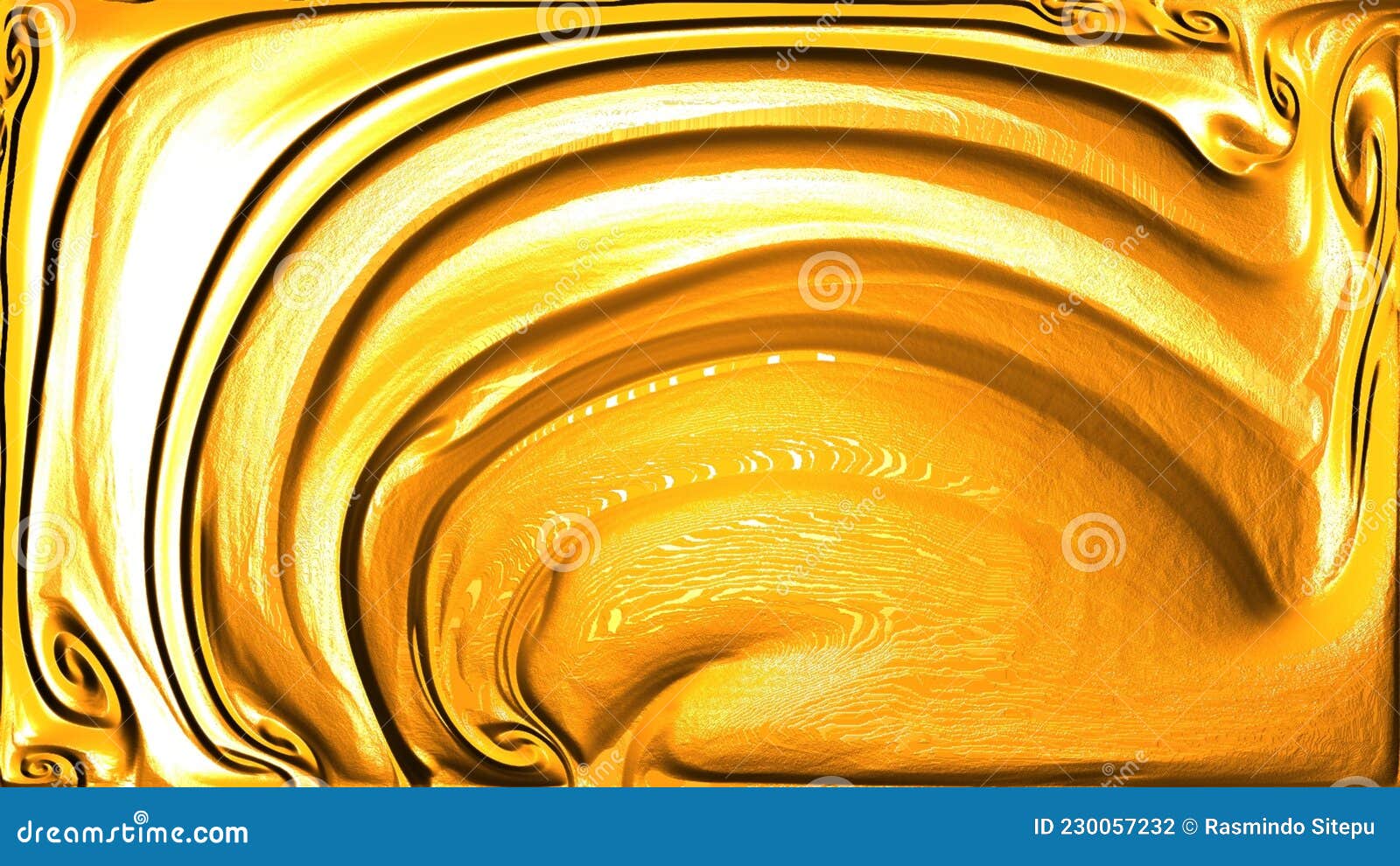 Template for Text with Golden Blank Fluid Surface Stock Illustration ...