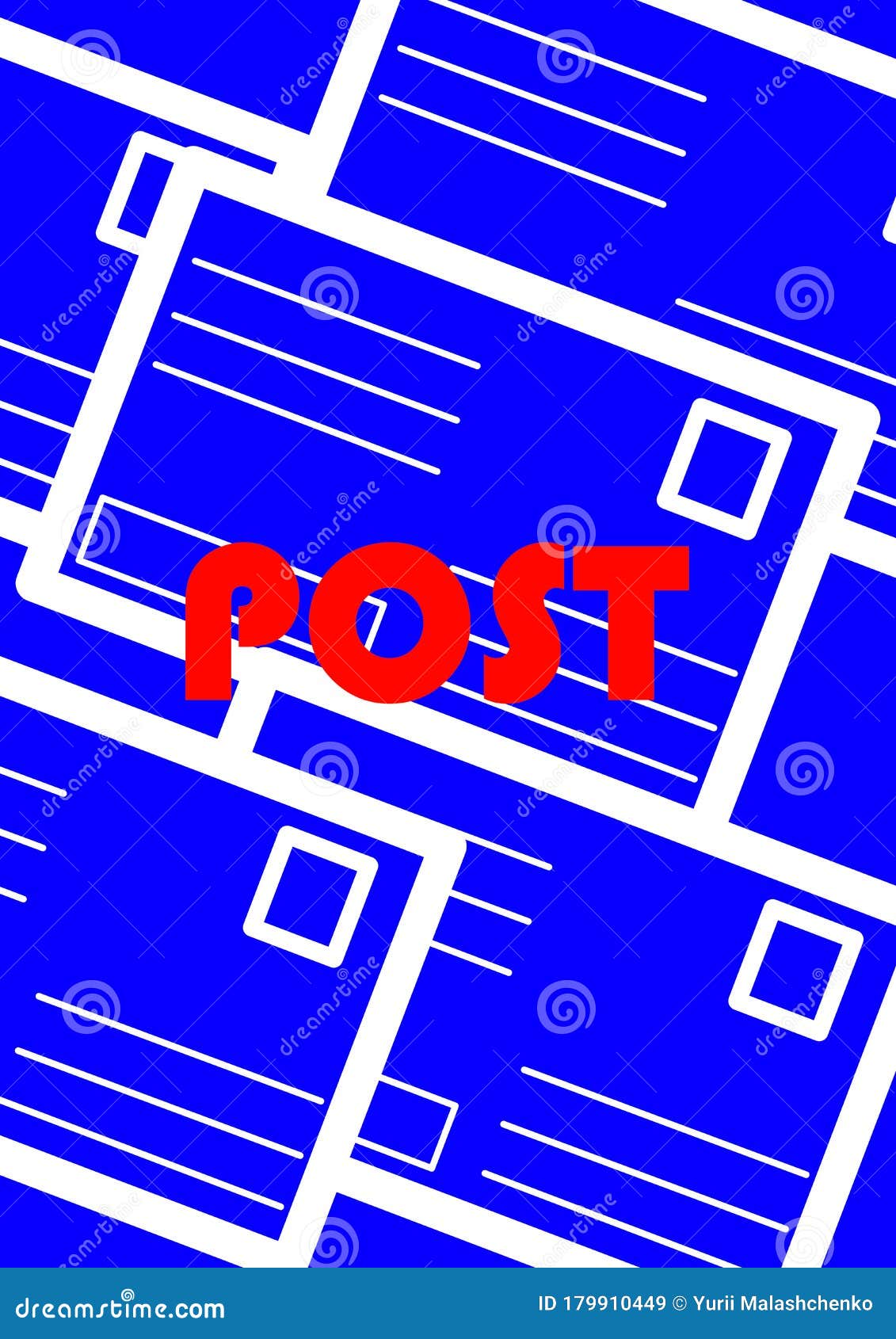 Template for Text Mail Envelope with Text Mail Stock Illustration ...