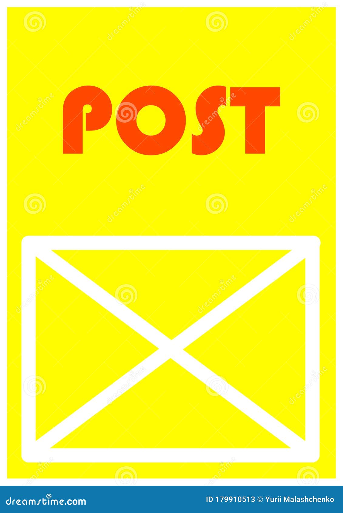 Template for Text Mail Envelope with Text Mail Stock Illustration ...