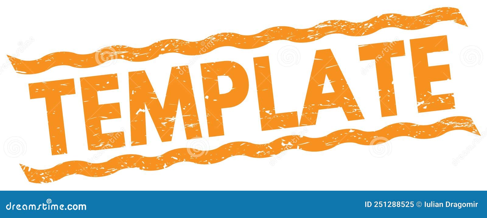 TEMPLATE Text on Orange Lines Stamp Sign Stock Illustration ...