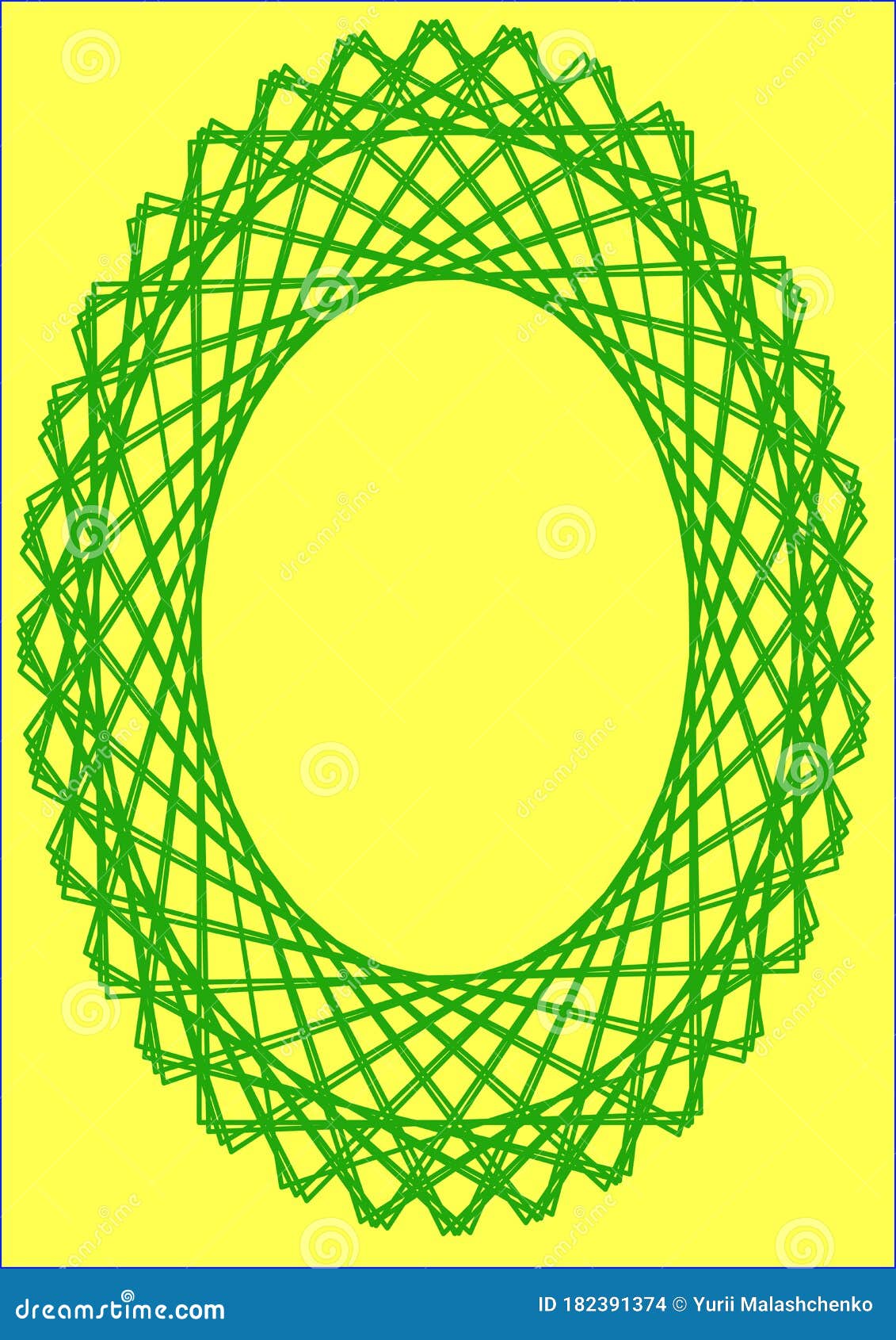 Template for the Text Vector Round Portrait Frame Stock Illustration ...