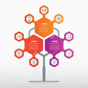 Template of Tree, Info Chart or Graphics. Diagram of Technology or ...