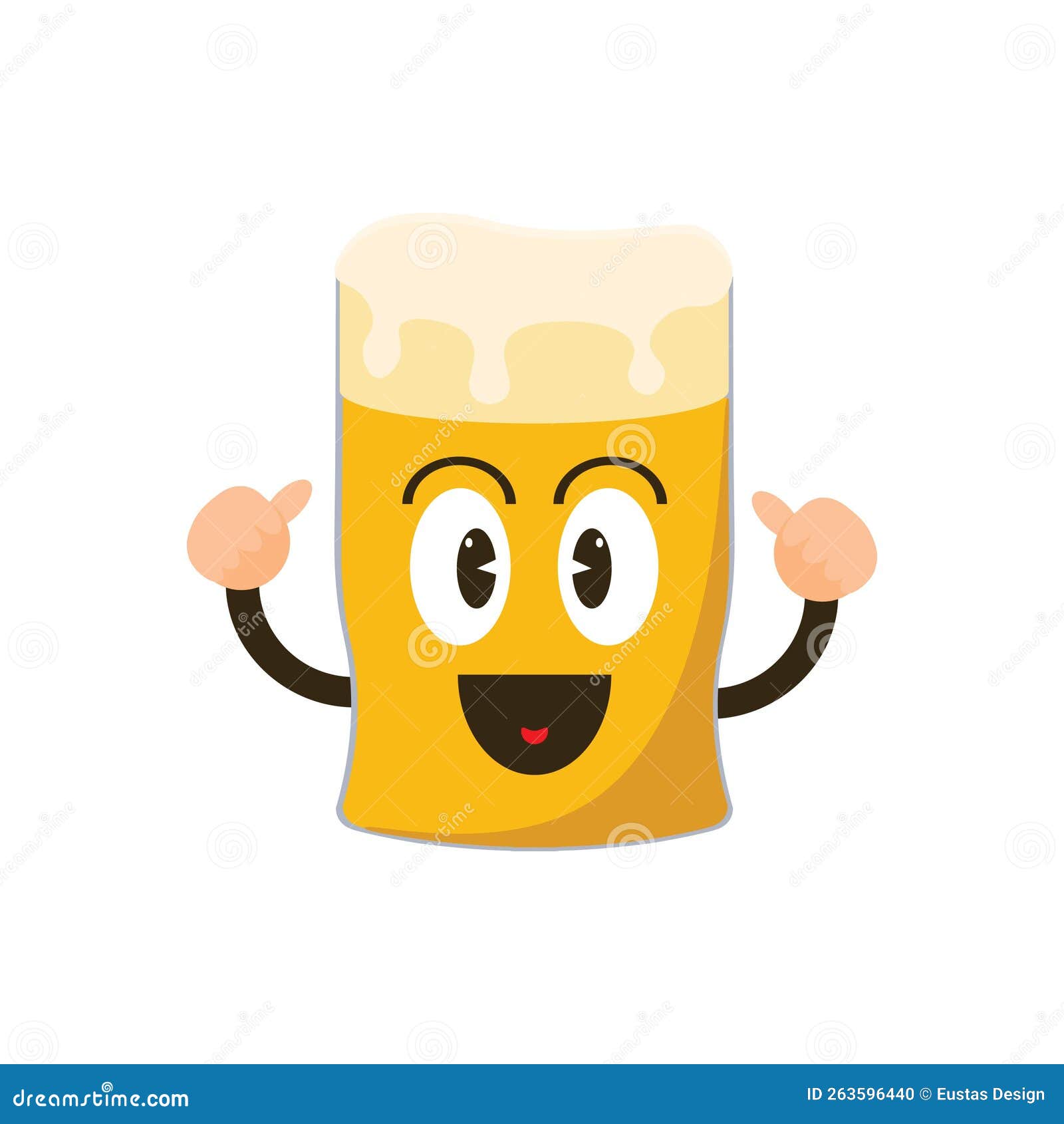 Beer emoticon illustration stock vector. Illustration of face - 263596440