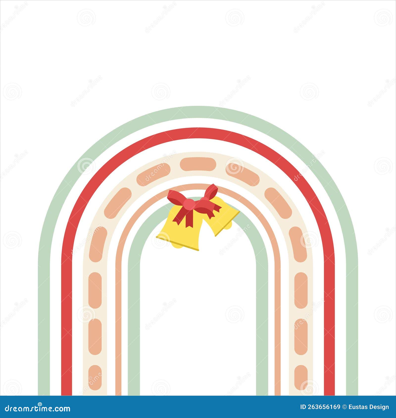 Christmas Rainbow Vector stock vector. Illustration of decoration ...