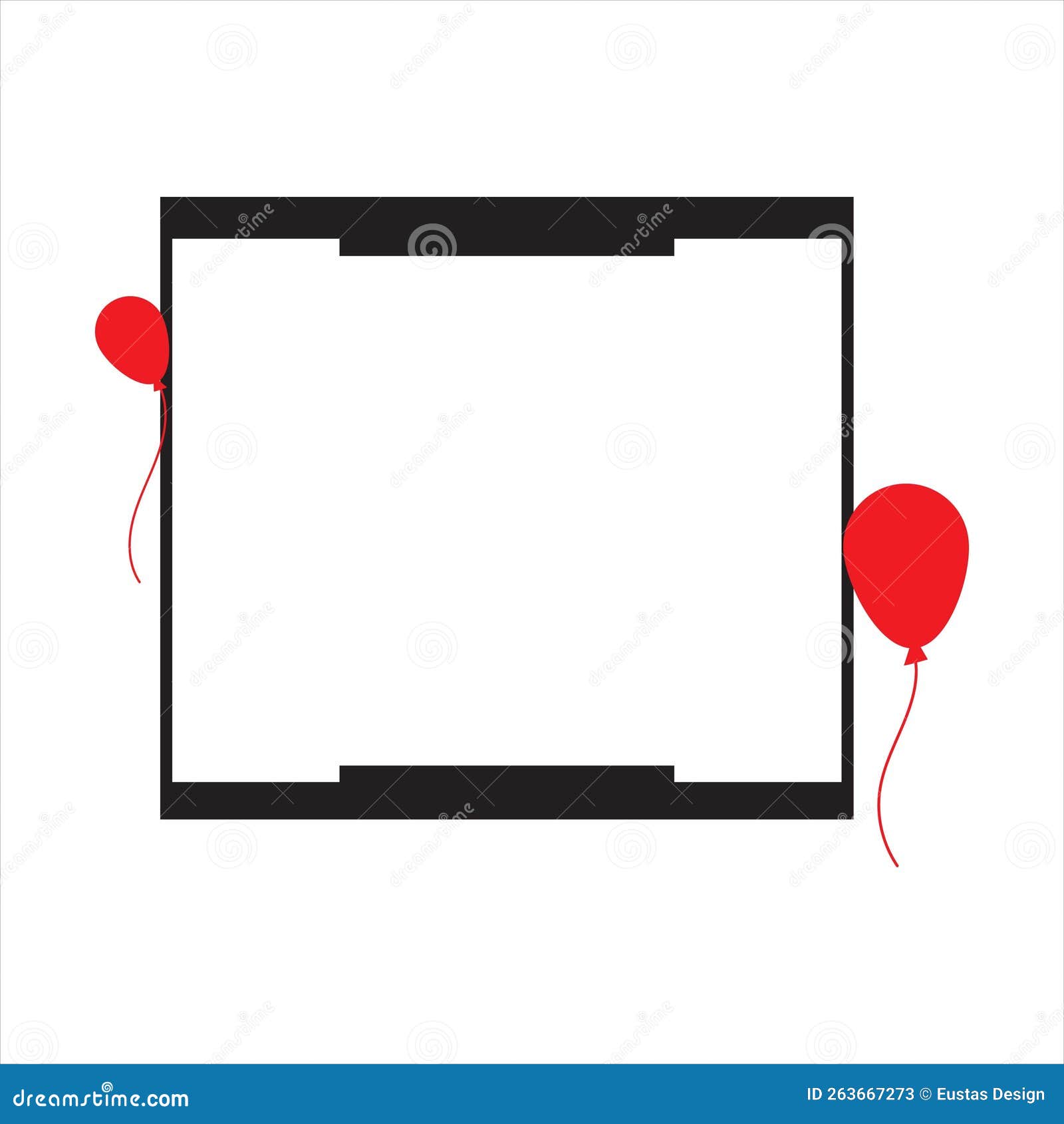 Black and Red Frame Vector stock vector. Illustration of template ...