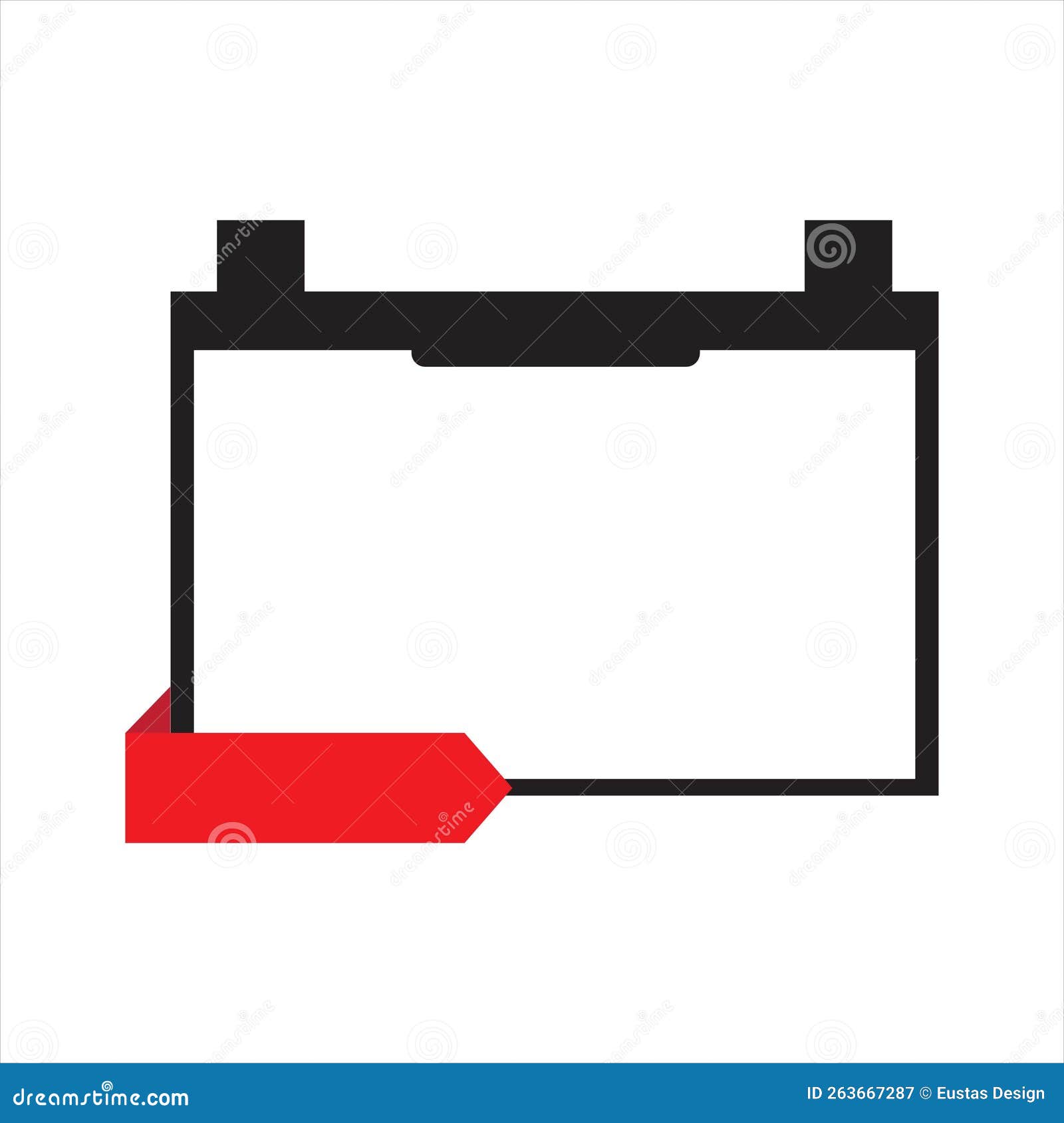 Black and Red Frame Vector stock vector. Illustration of design - 263667287