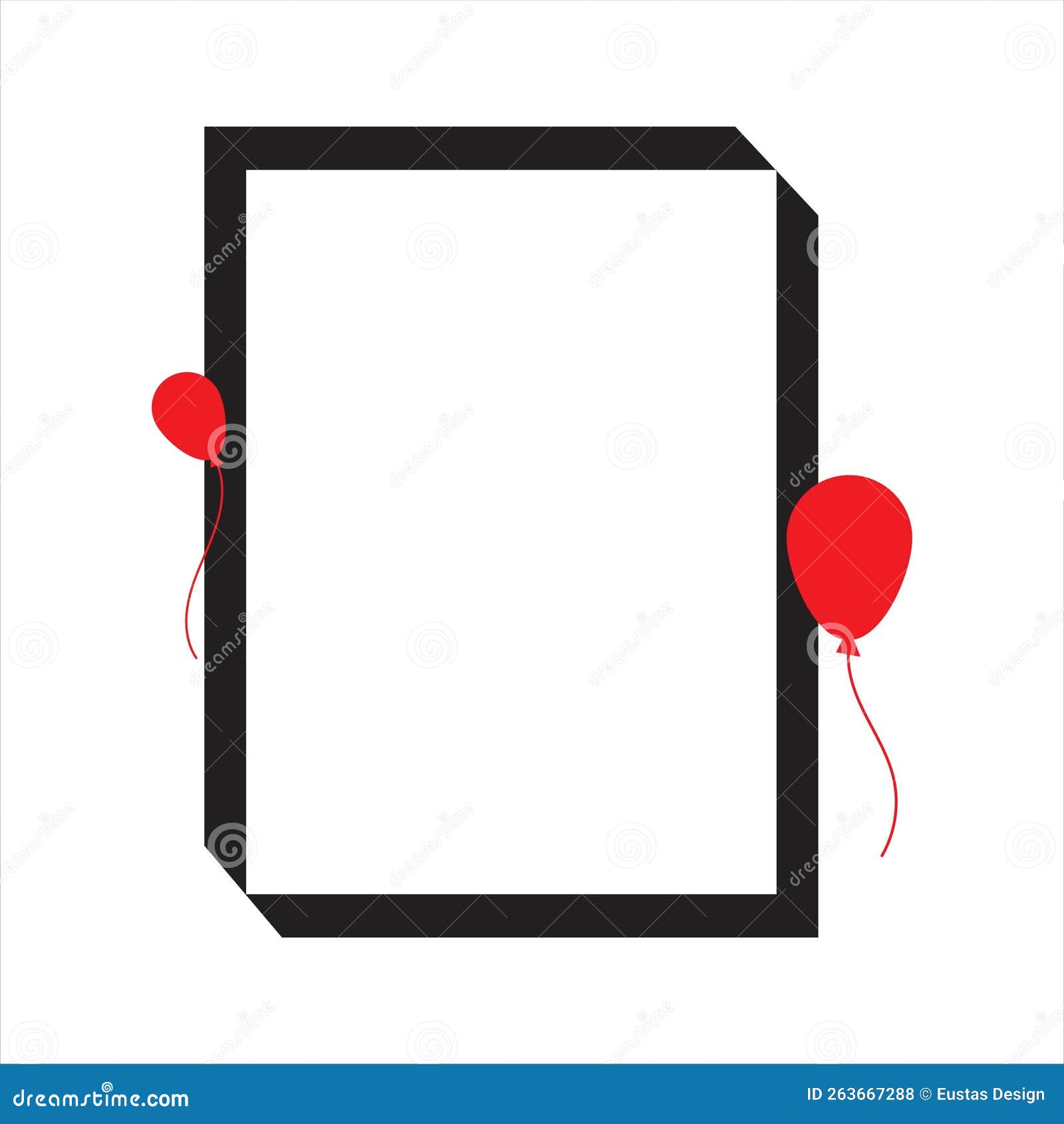Black and Red Frame Vector stock vector. Illustration of furniture ...