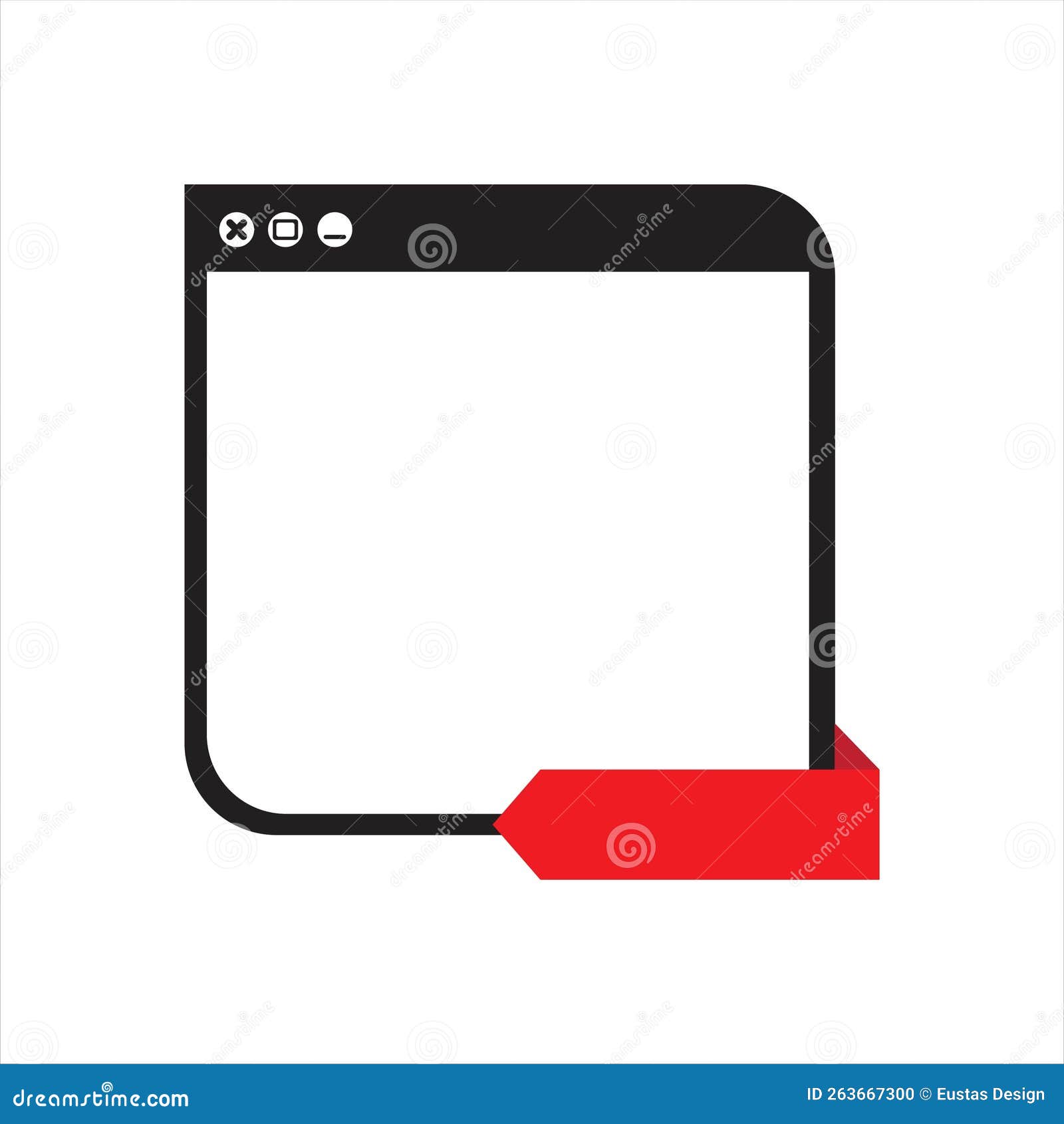 Black and Red Frame Vector stock vector. Illustration of presentation ...