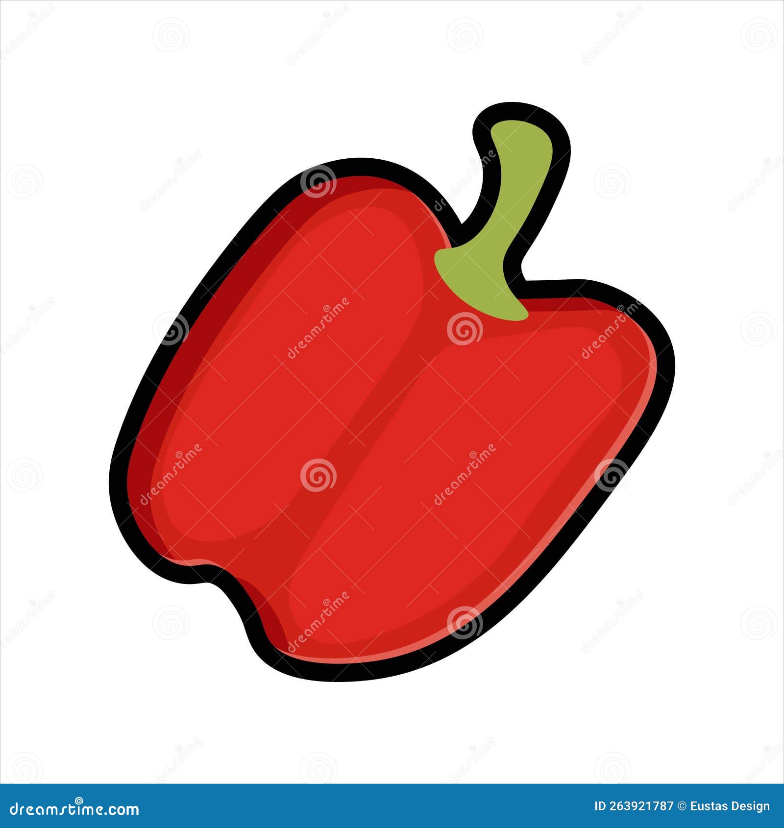 Illustration of Paprica Vegetable Stock Vector - Illustration of orange ...