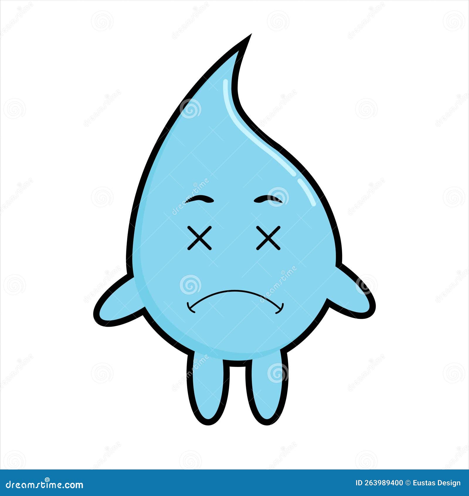 Cute Water Cartoon Illustration Stock Vector - Illustration of line ...