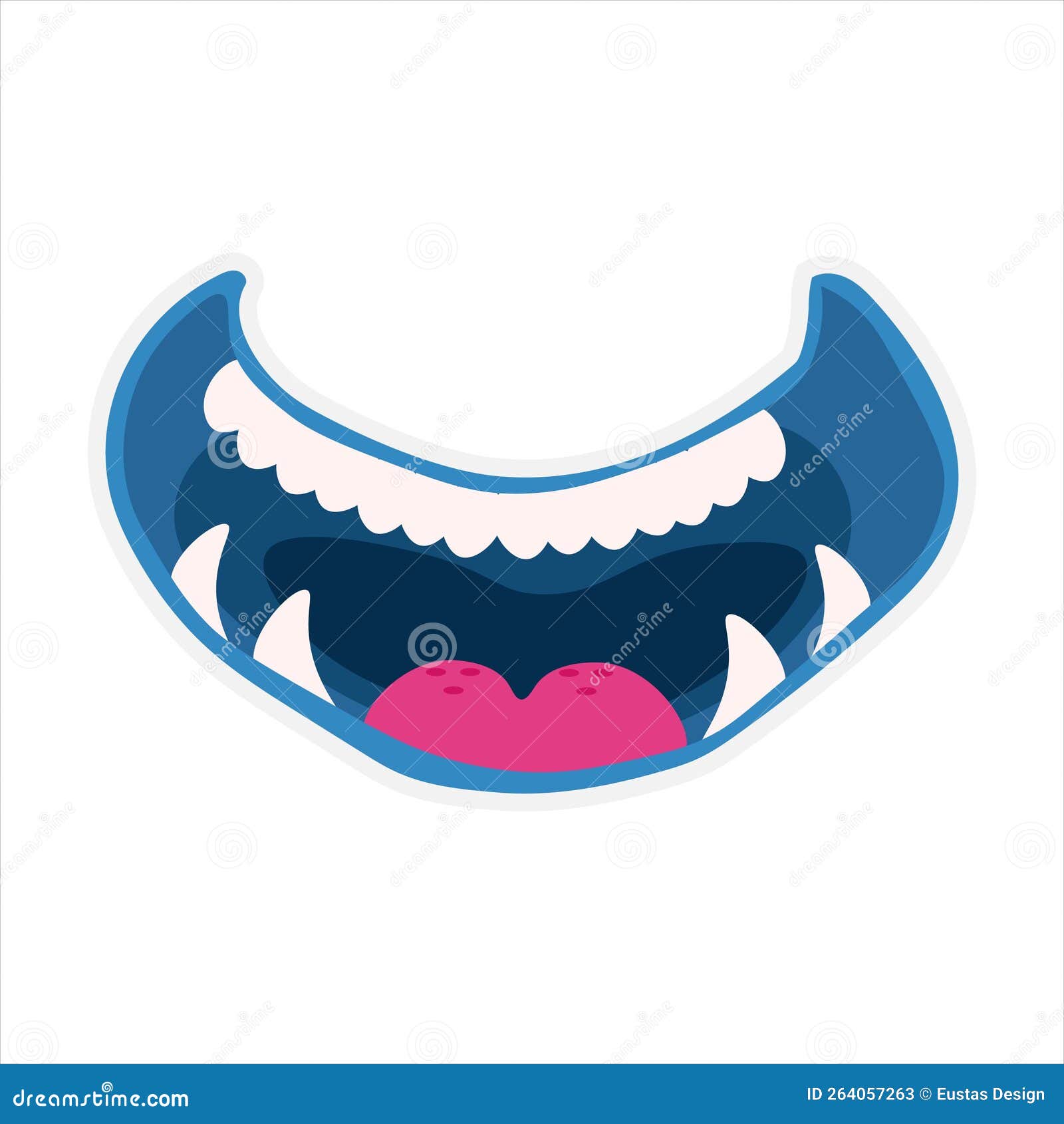 Cute Mouth Monsters Sticker Stock Vector - Illustration of organ, logo ...
