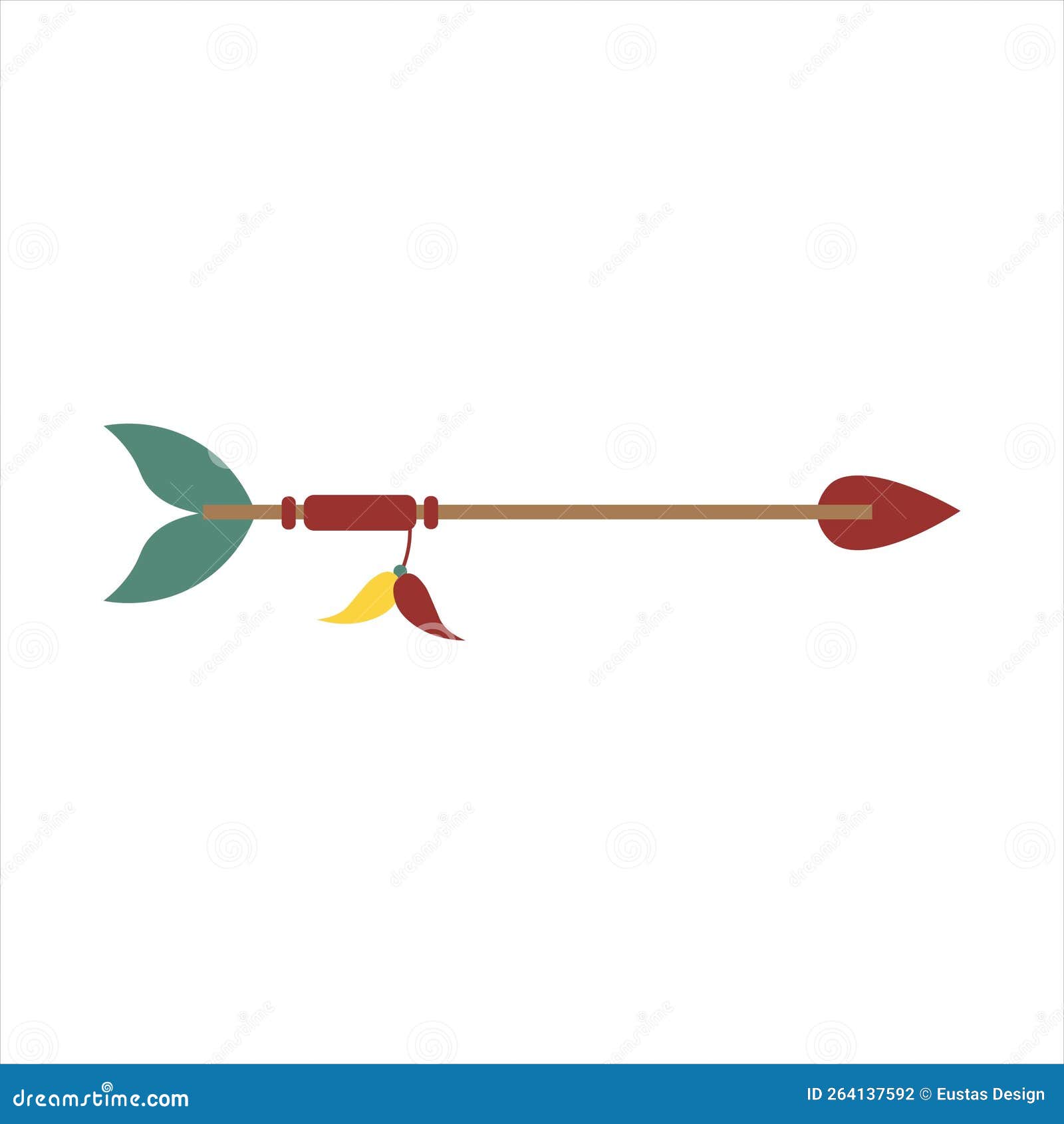 Boho Arrow Illustration stock vector. Illustration of line - 264137592