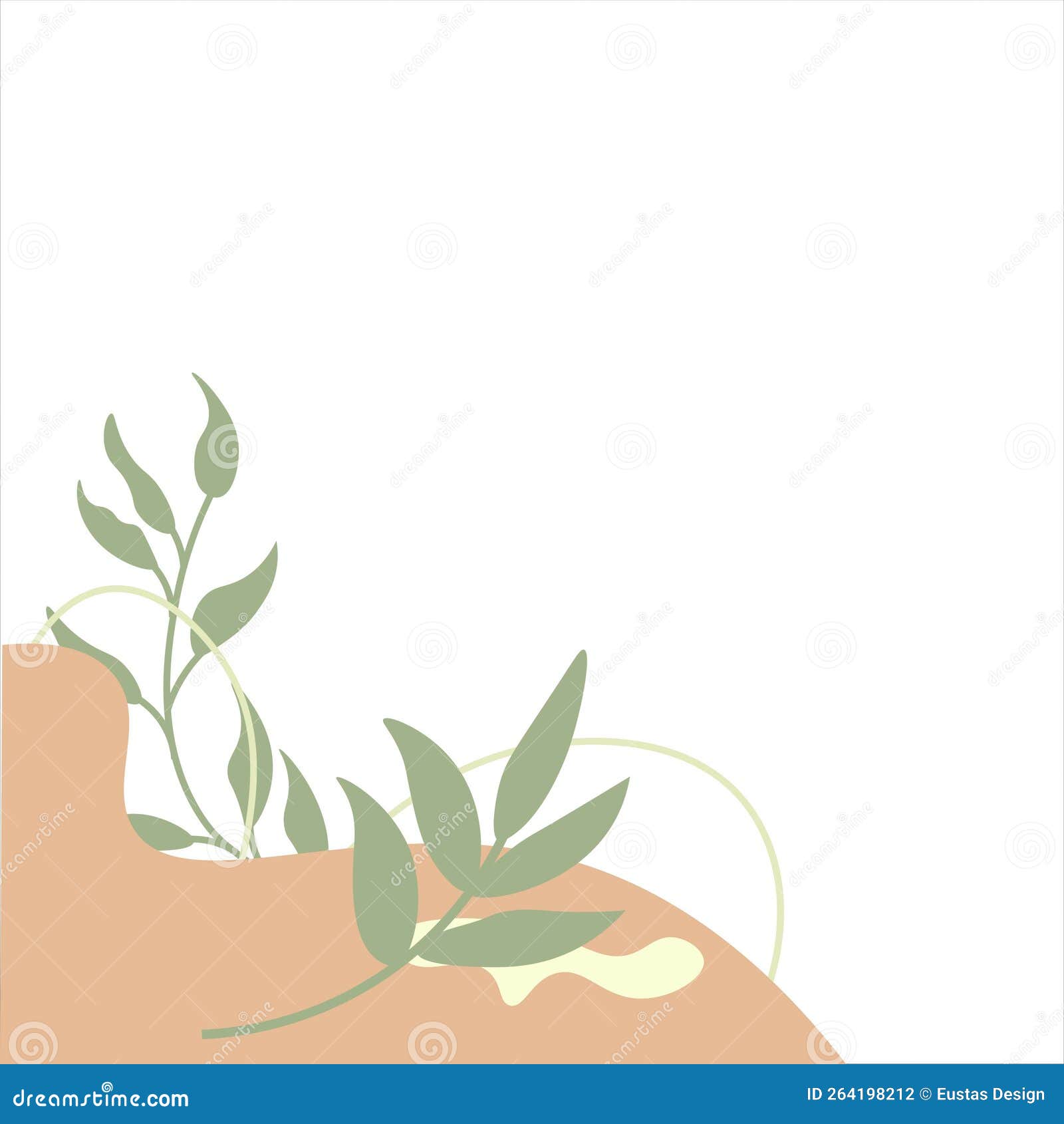 Corner Boho Leaf Vector stock vector. Illustration of tree - 264198212