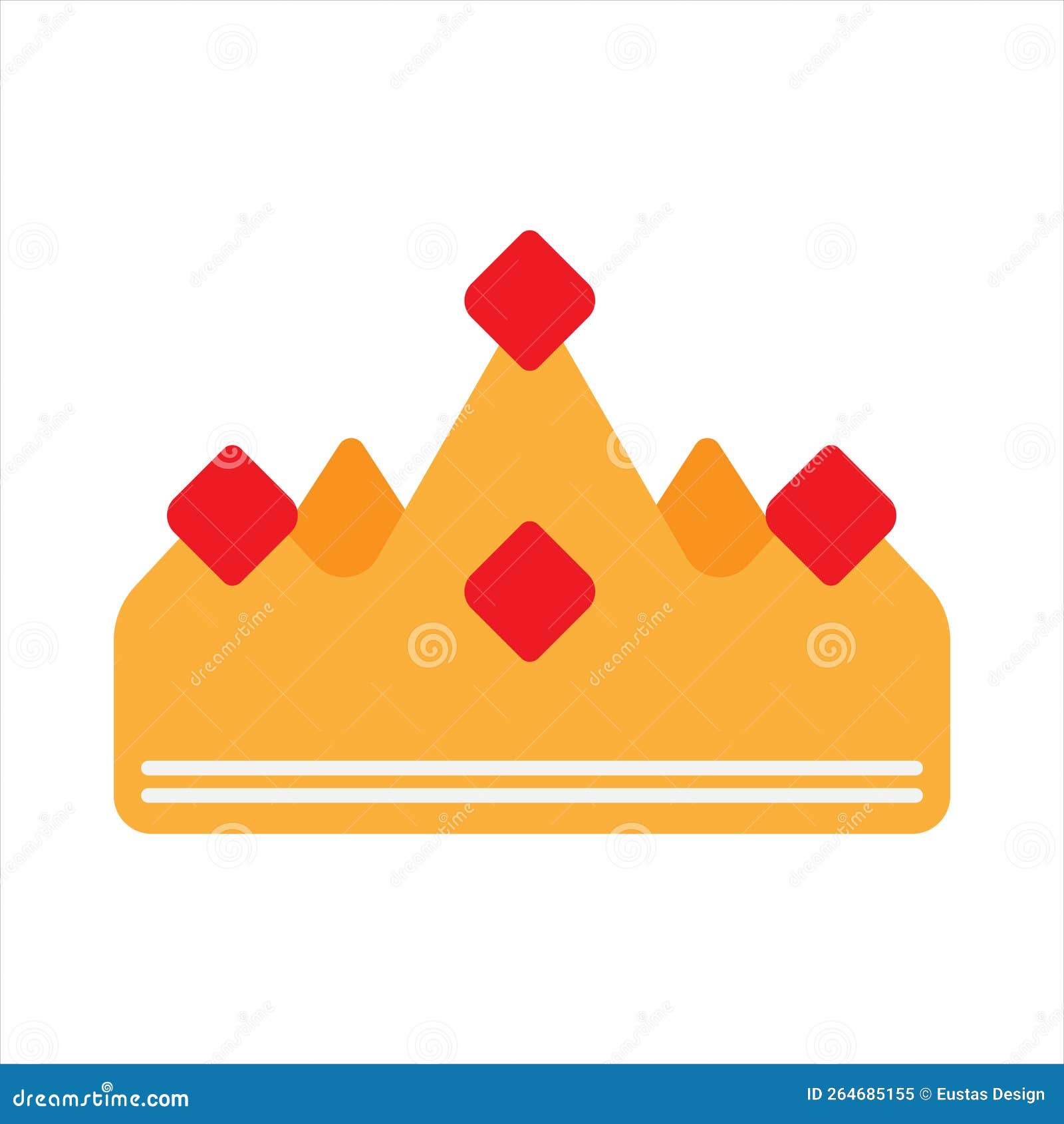 Cute Cartoon Crown Illustration Stock Vector - Illustration of ...