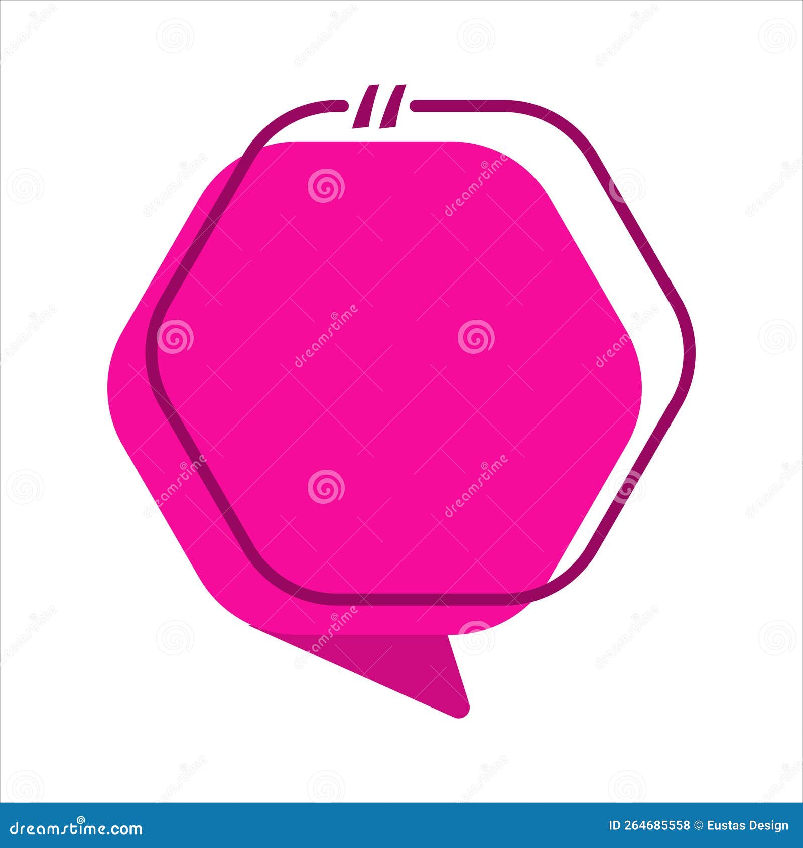 Vector Buble Text Box stock vector. Illustration of pink - 264685558