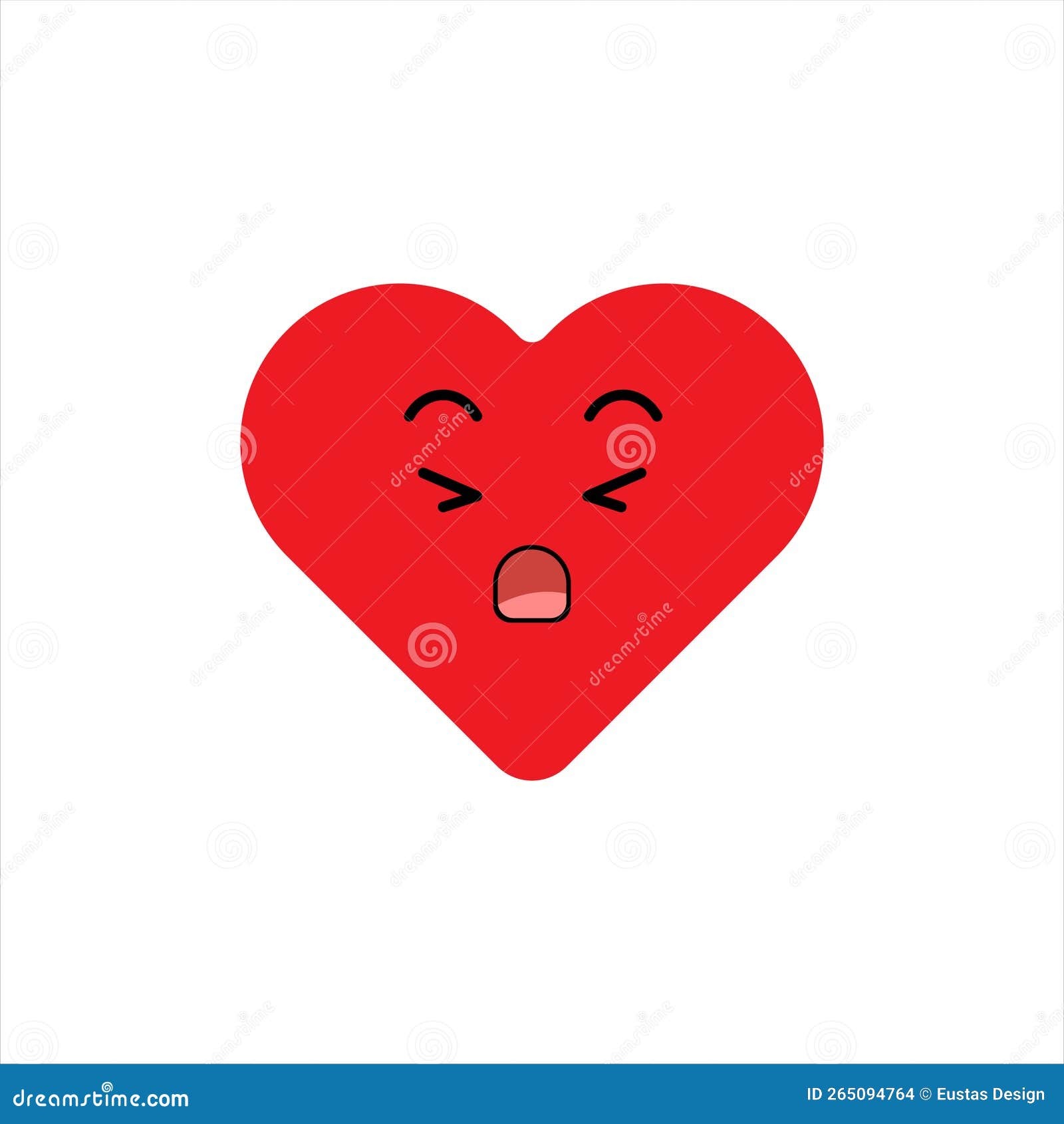 Cute Heart Character Design Vector Stock Vector - Illustration of ...