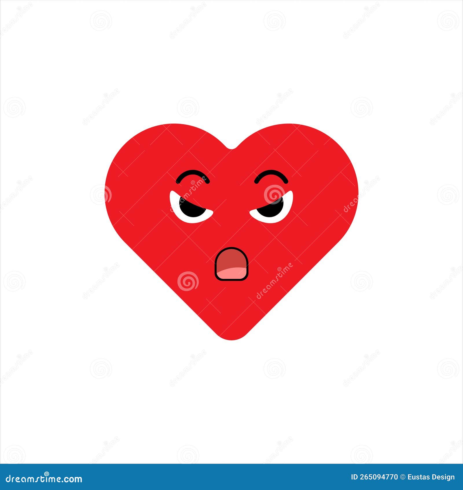 Cute Heart Character Design Vector Stock Vector - Illustration of ...