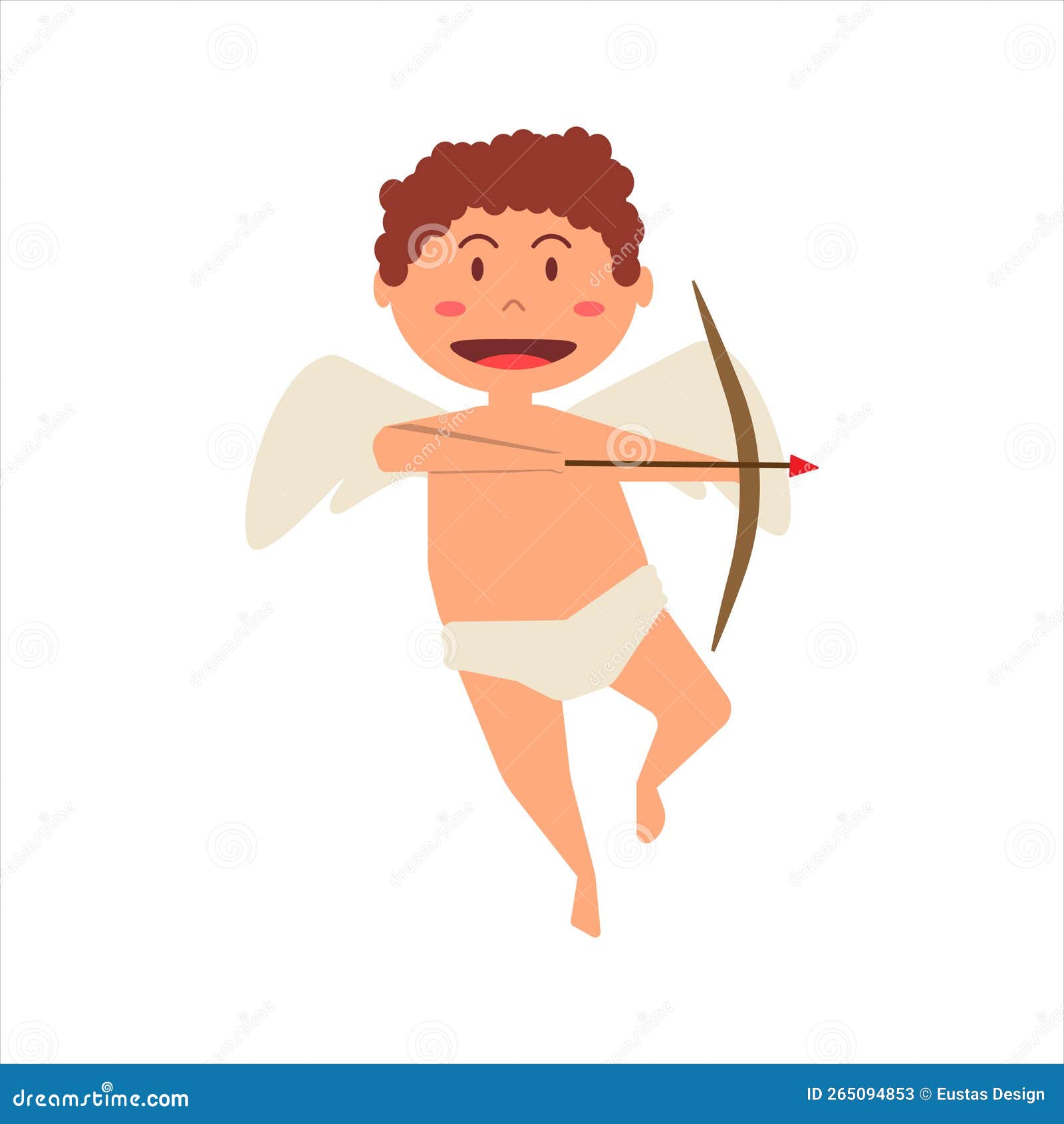 Cupid Cartoon Illustration stock vector. Illustration of mouth - 265094853