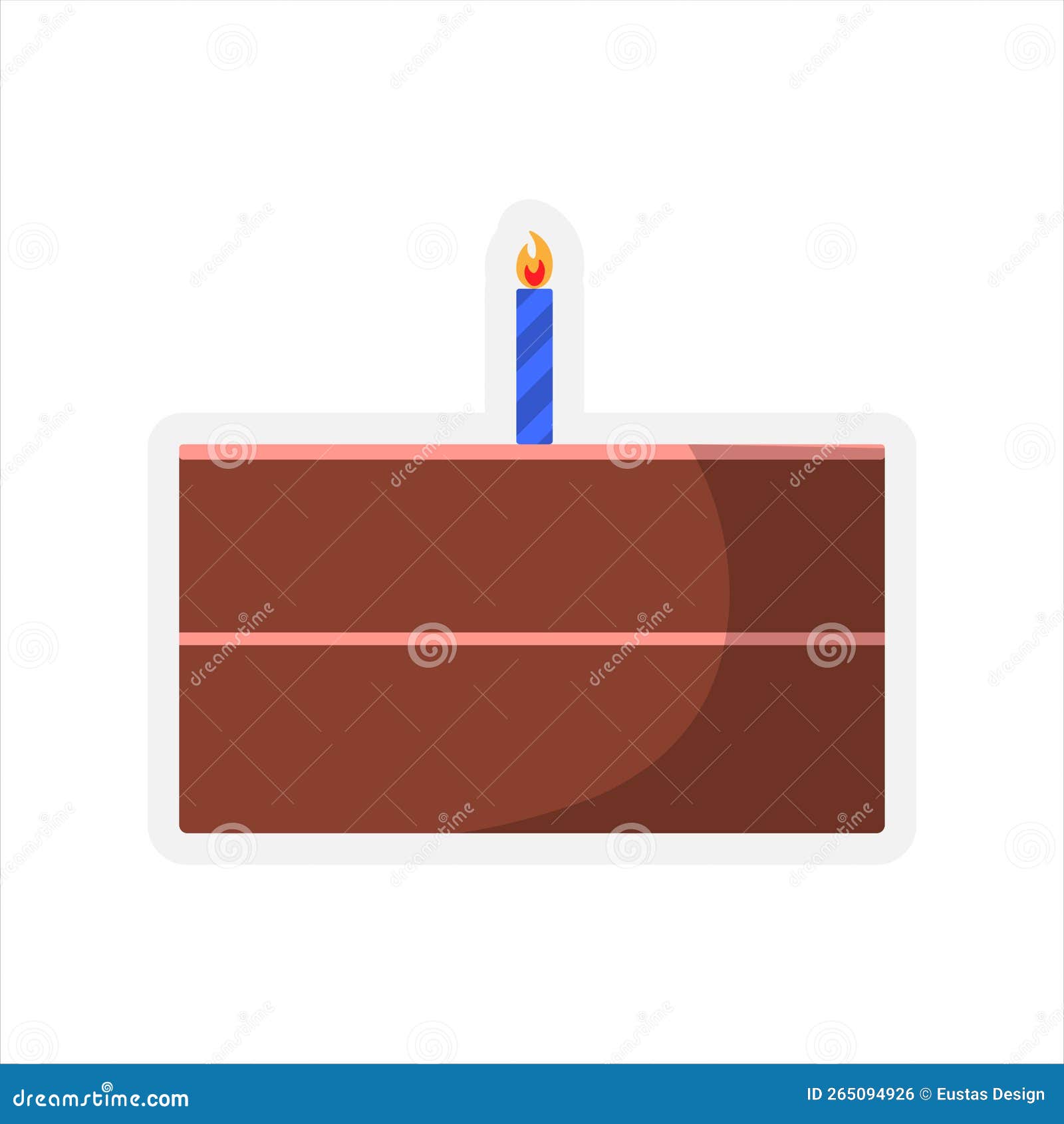 Birthday Cake Sticker stock vector. Illustration of design - 265094926