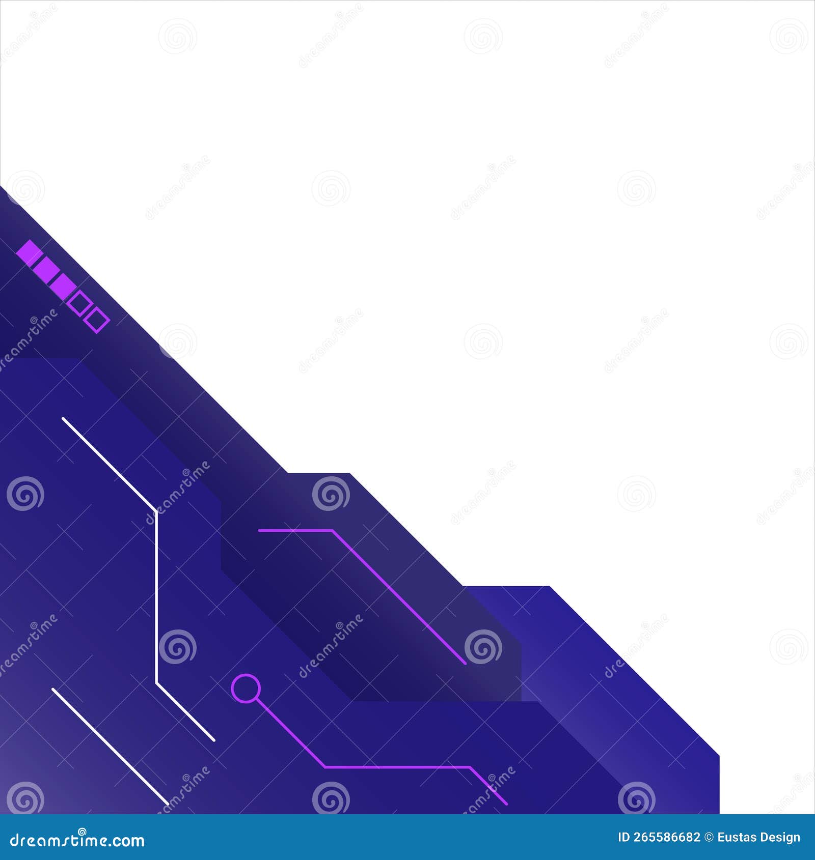 Blue Design Technology Corner Stock Vector - Illustration of text ...