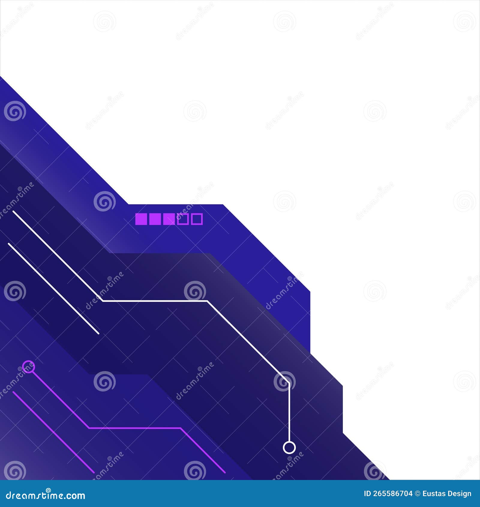 Blue Design Technology Corner Stock Vector - Illustration of screenshot ...