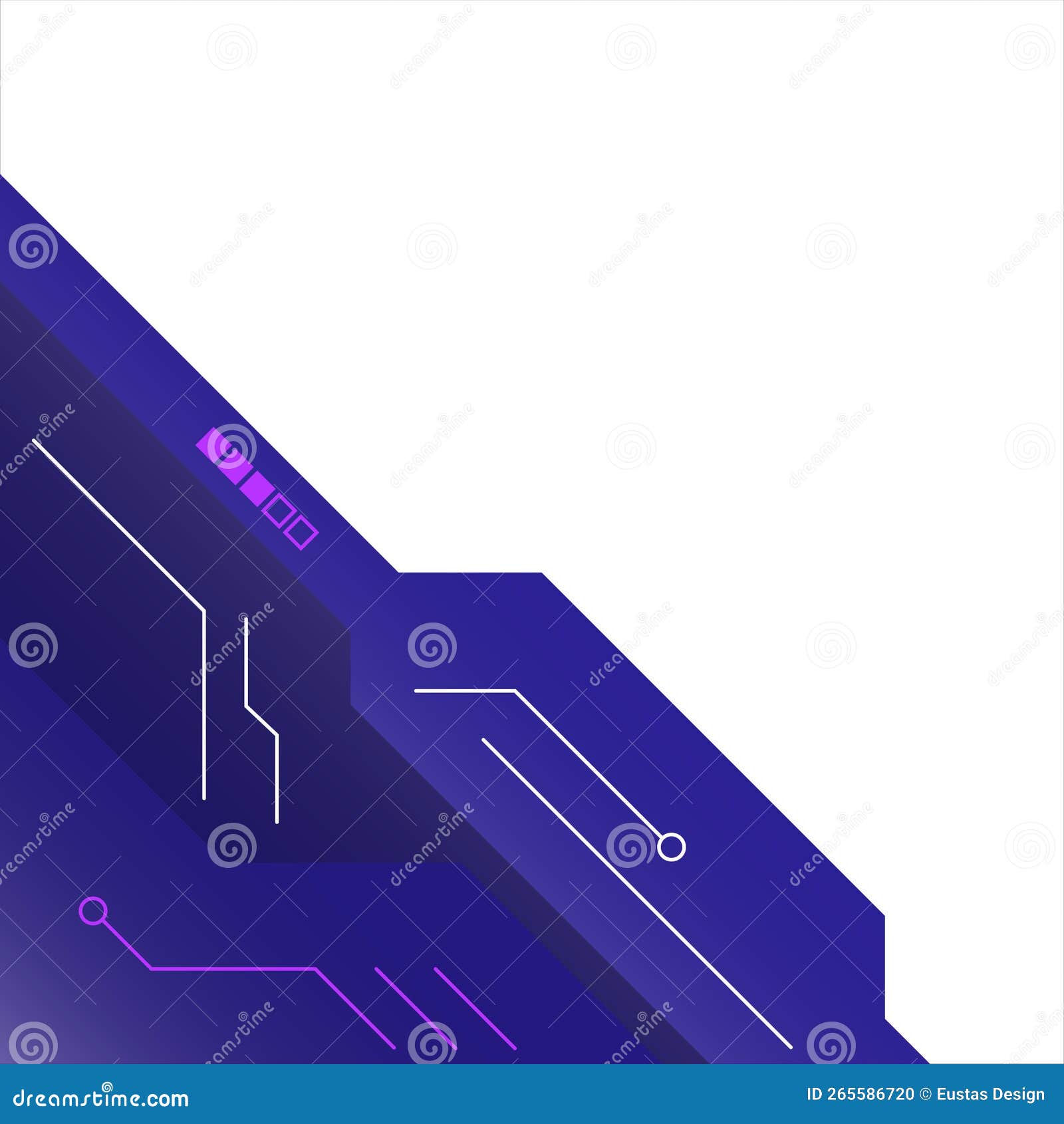 Blue Design Technology Corner Stock Vector - Illustration of gadget ...