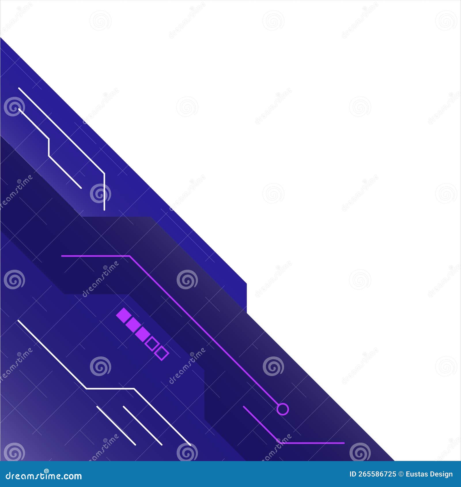 Blue Design Technology Corner Stock Vector - Illustration of font ...