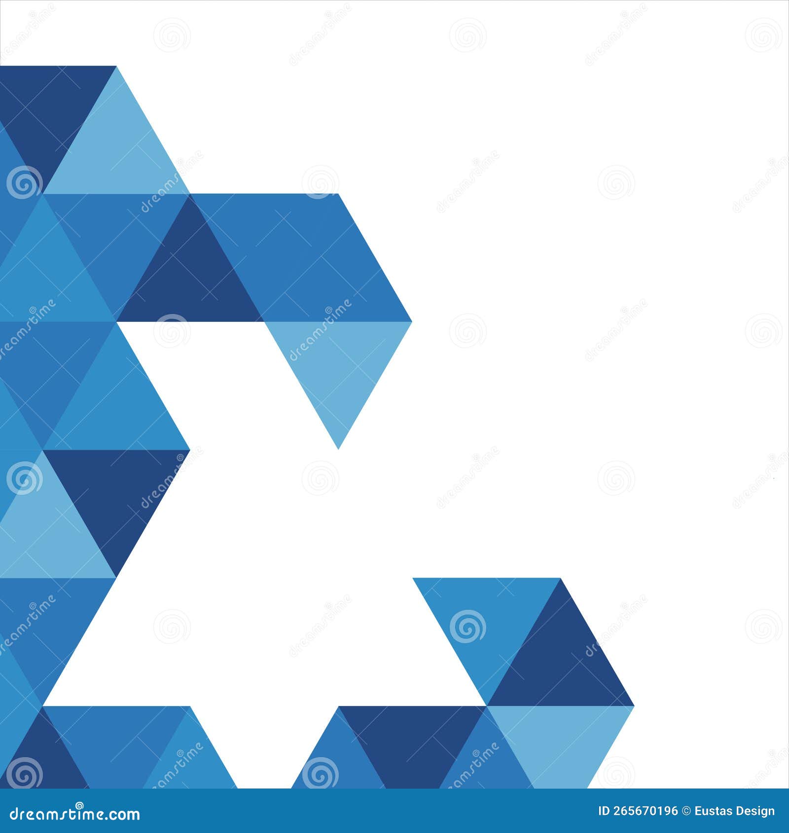 Blue Square Triangle Poly Corner Stock Vector - Illustration of font ...