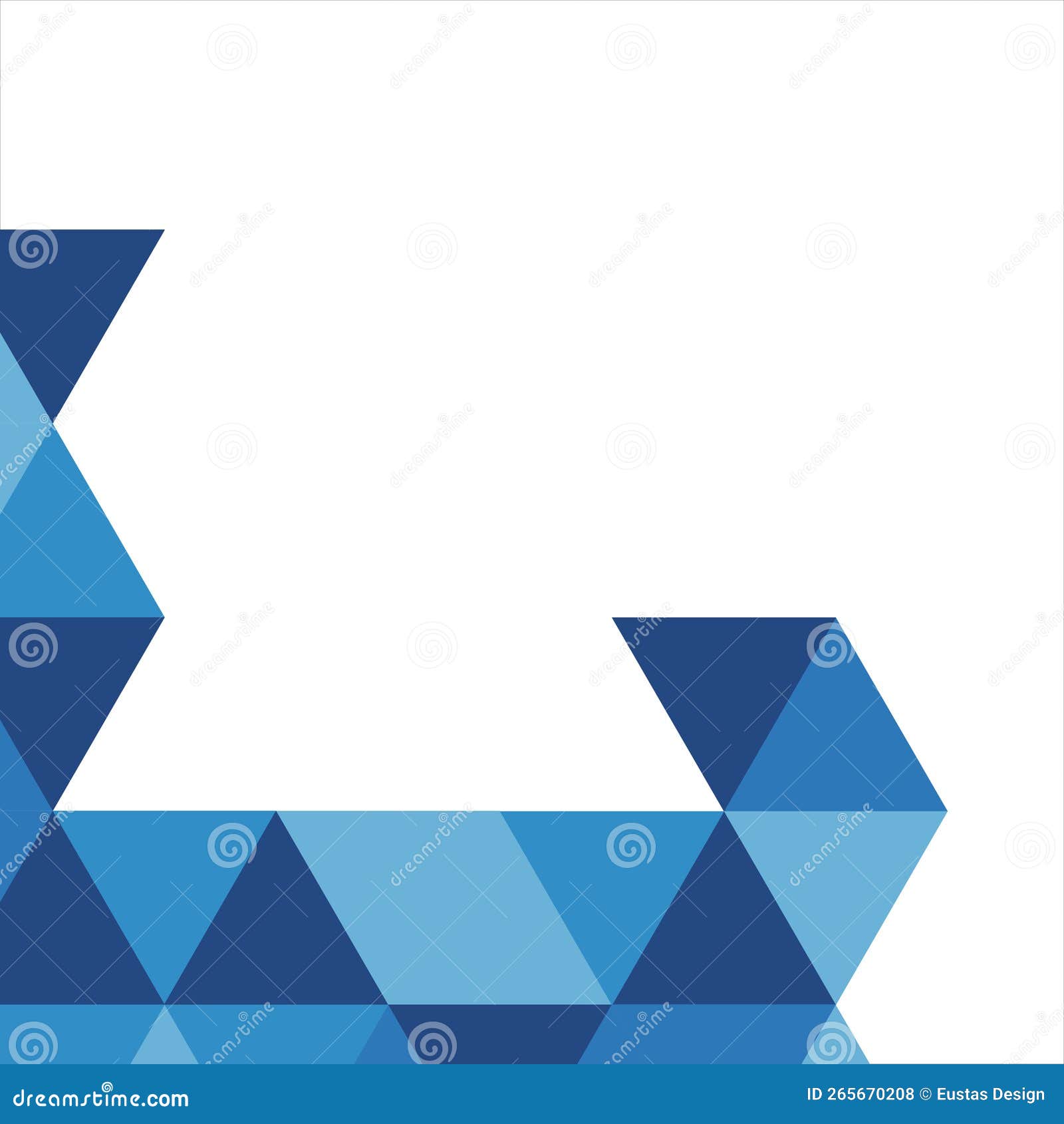 Blue Square Triangle Poly Corner Stock Vector - Illustration of design ...
